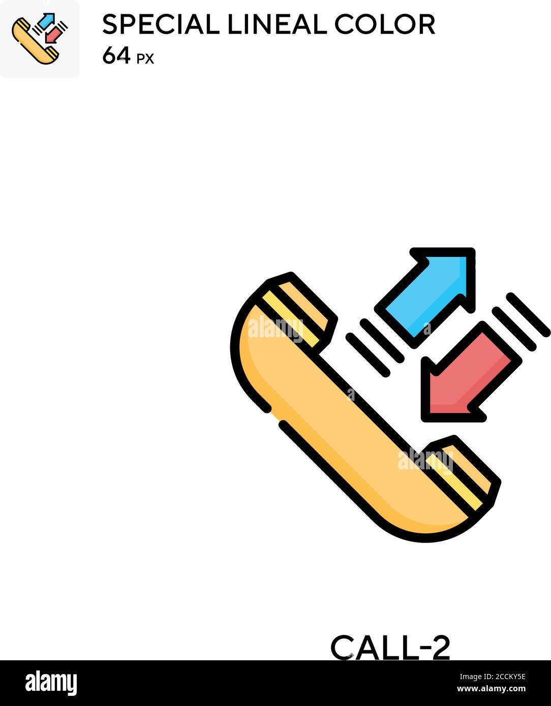 Call-2 Special lineal color icon. Illustration symbol design template ...