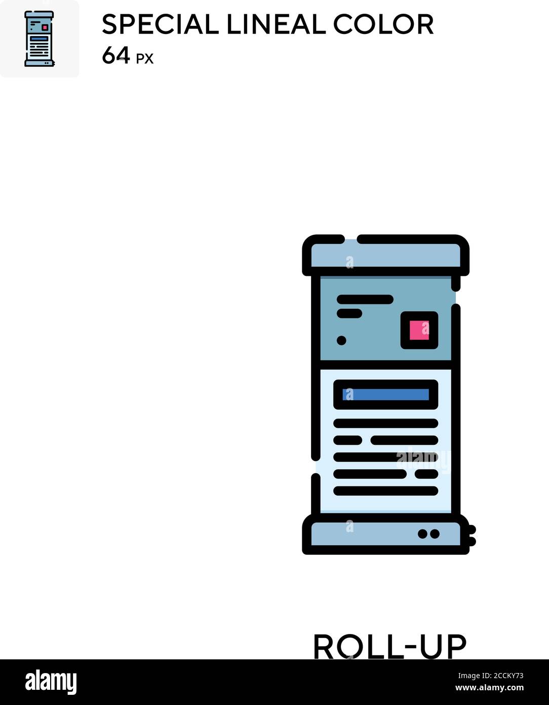 Roll-up Special lineal color icon. Illustration symbol design template ...