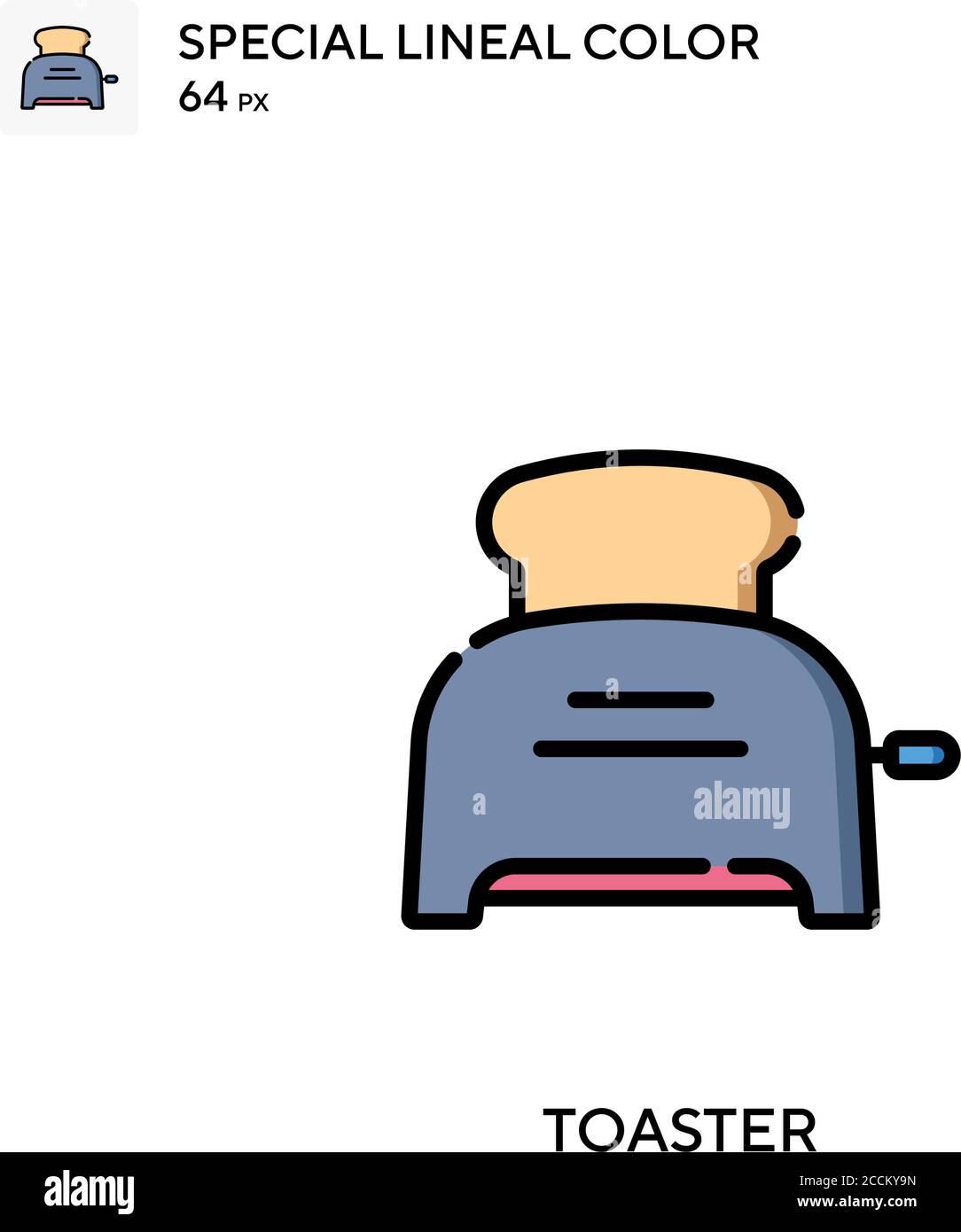 Toaster Special lineal color icon. Illustration symbol design template ...