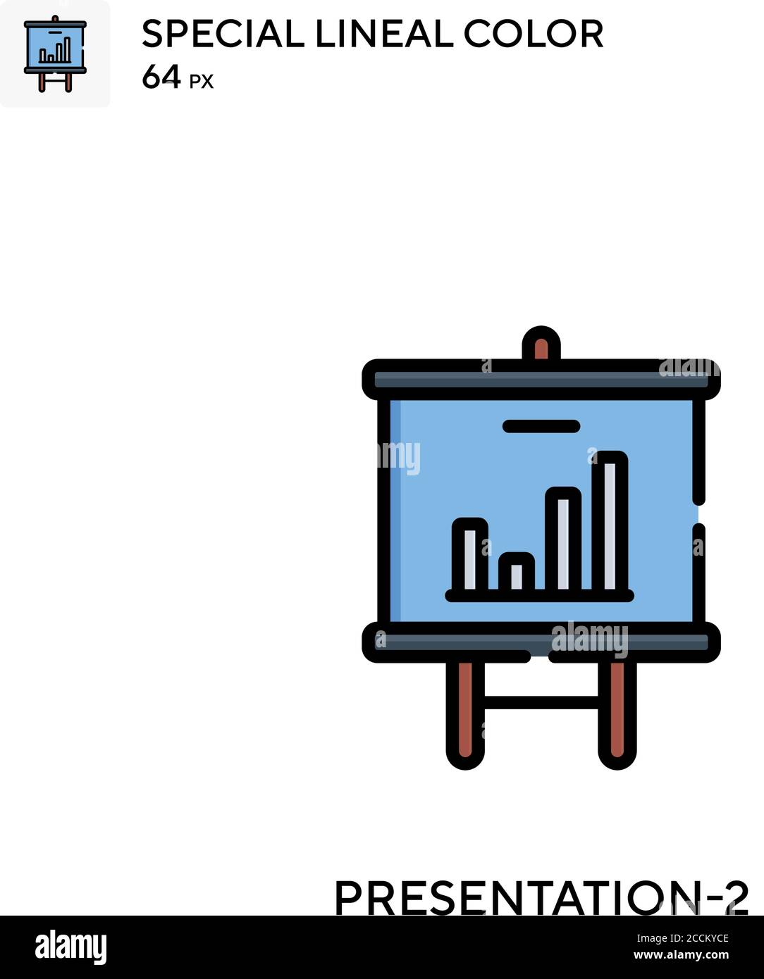 Presentation-2 Special lineal color icon. Illustration symbol design ...