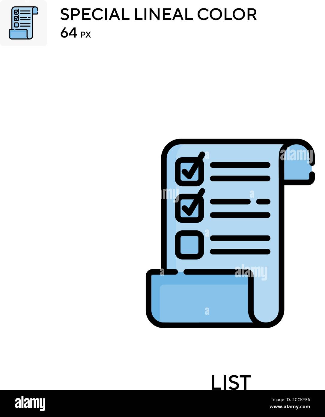 List Special lineal color icon. Illustration symbol design template for ...