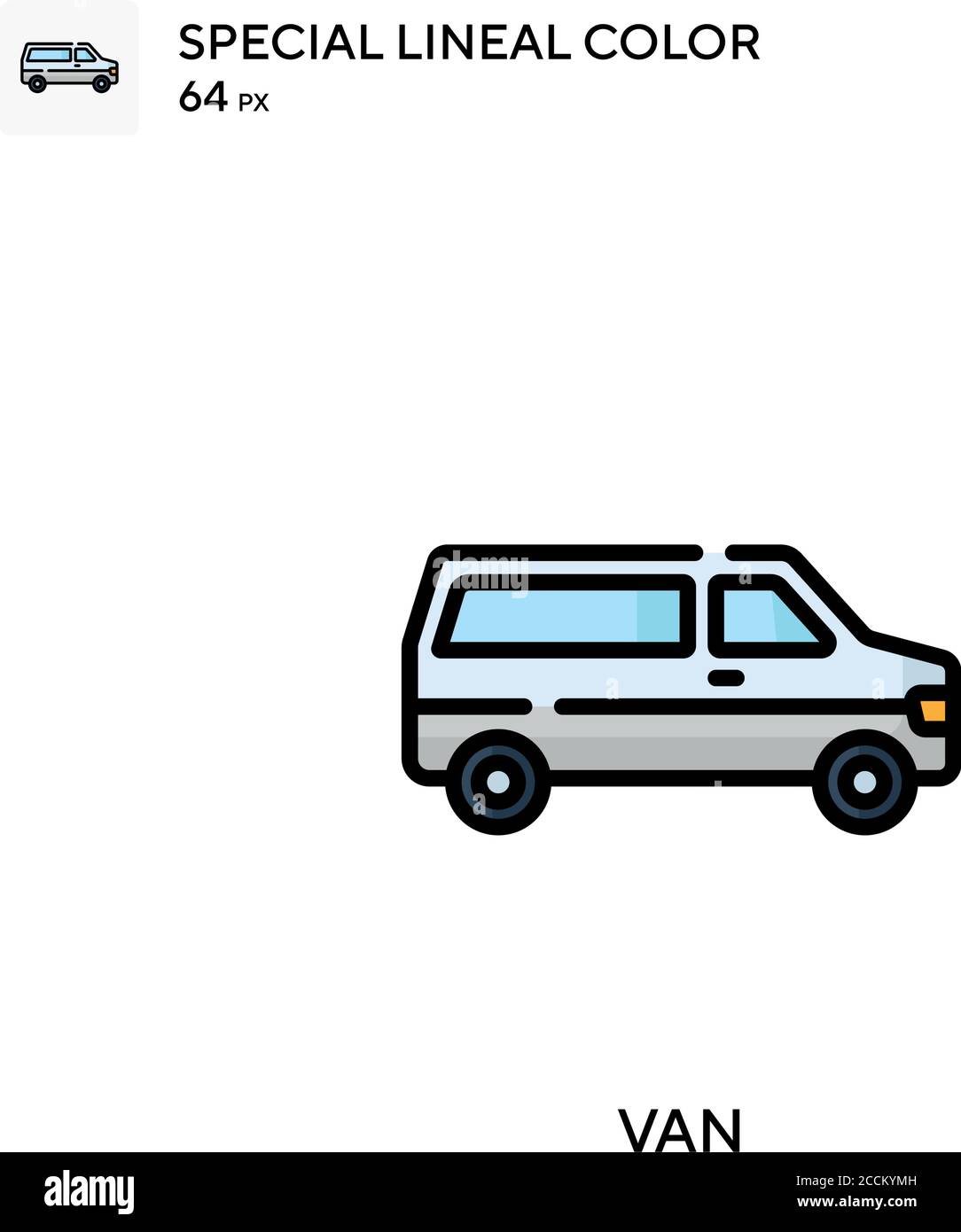 Van Special lineal color icon. Illustration symbol design template for web mobile UI element ...