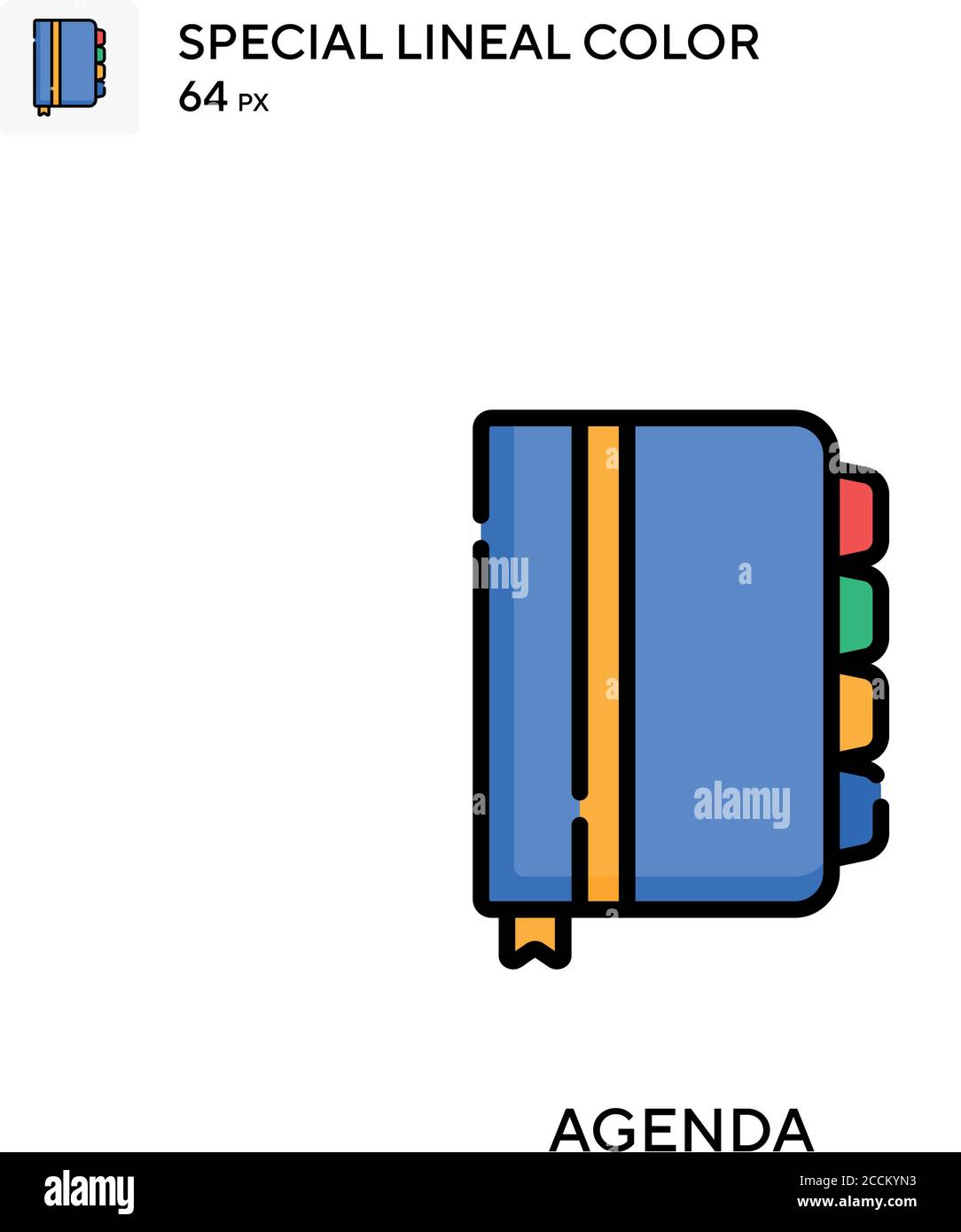 Agenda Special lineal color icon. Illustration symbol design template ...