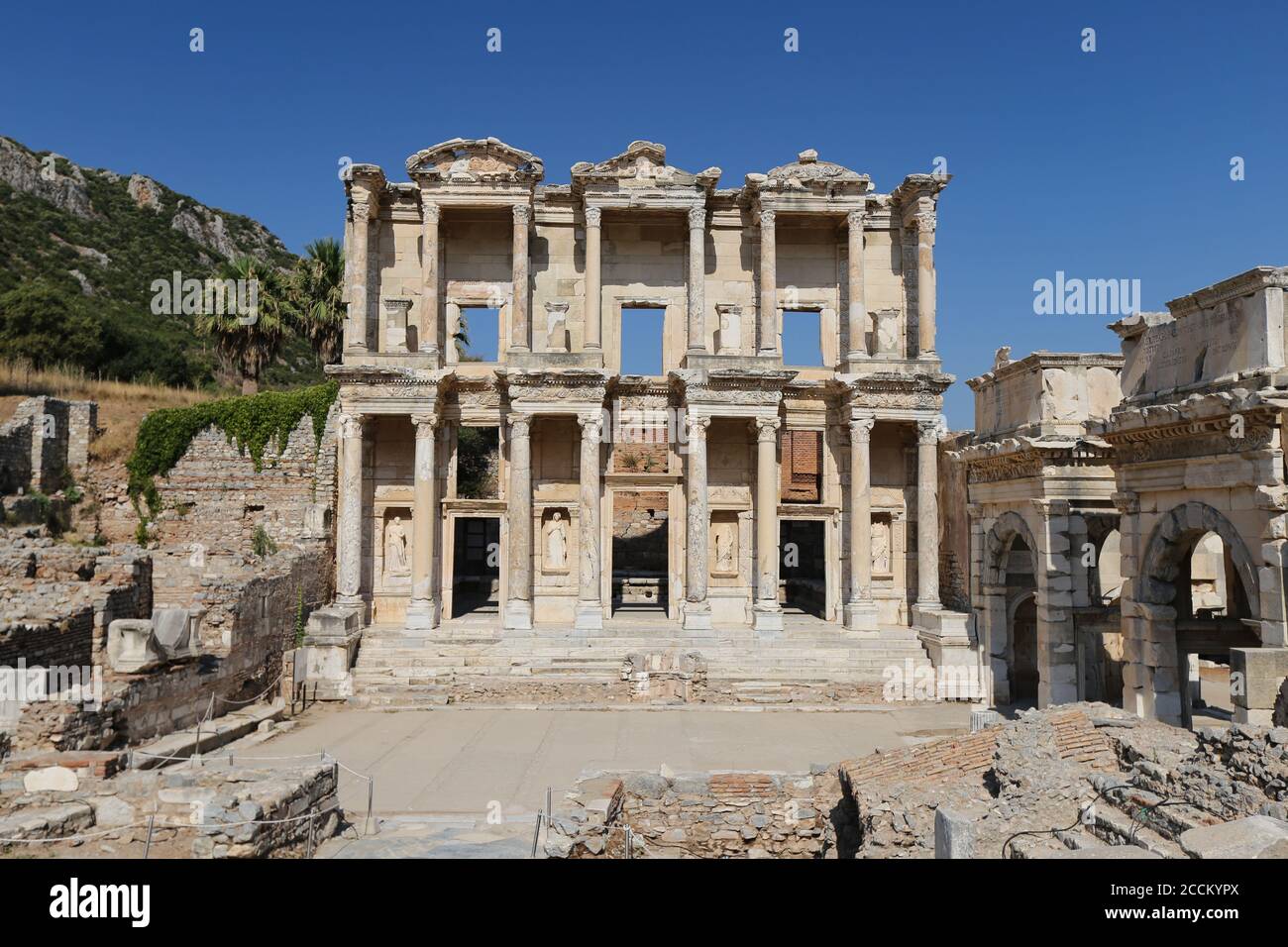 Library of Celsus in Ephesus Ancient City, Selcuk Town, Izmir City ...