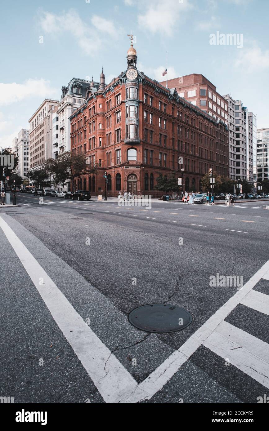 BOSTON, UNITED STATES - Jul 04, 2019: A vertical wide-angle shot of a ...