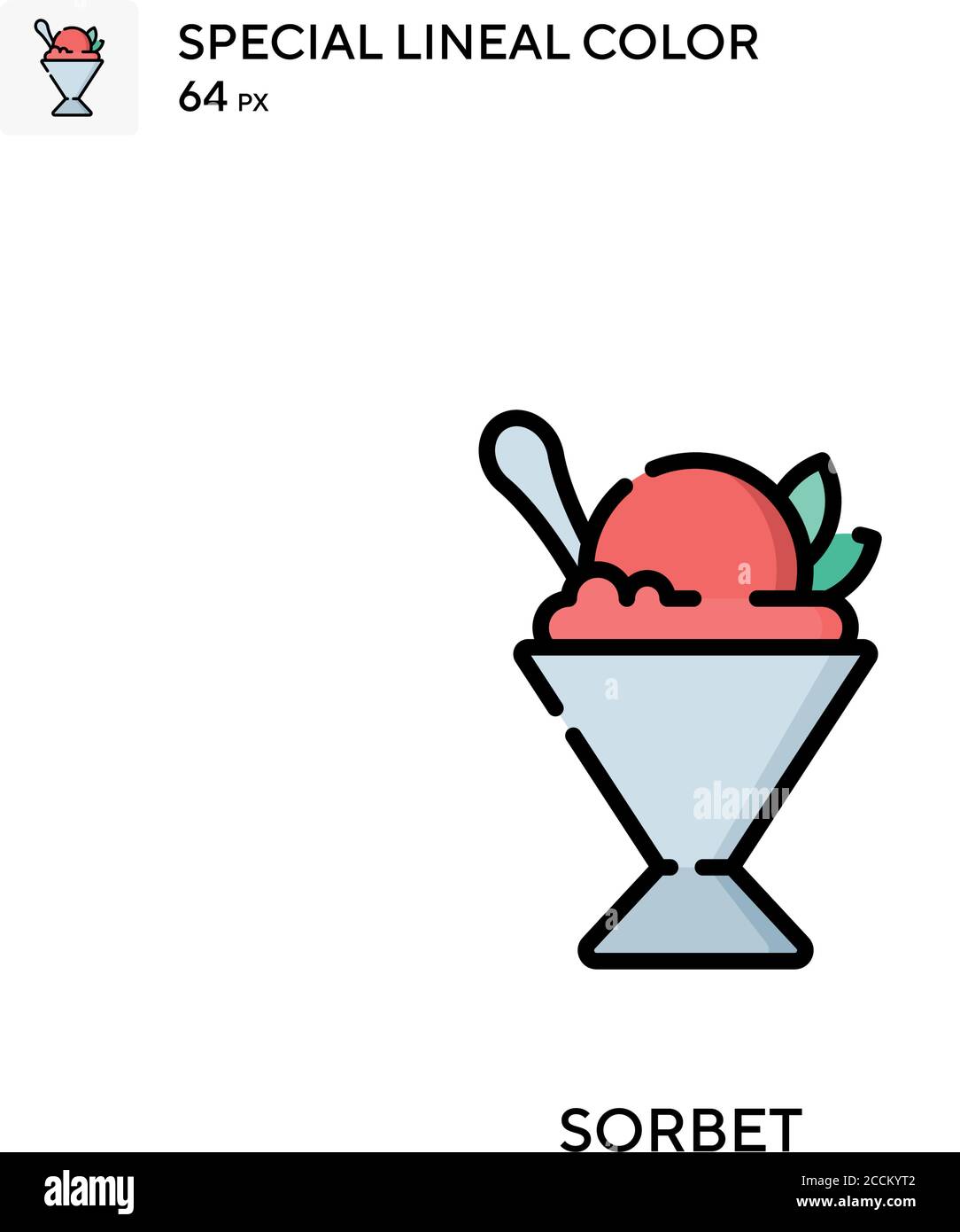 Sorbet Special lineal color icon. Illustration symbol design template ...