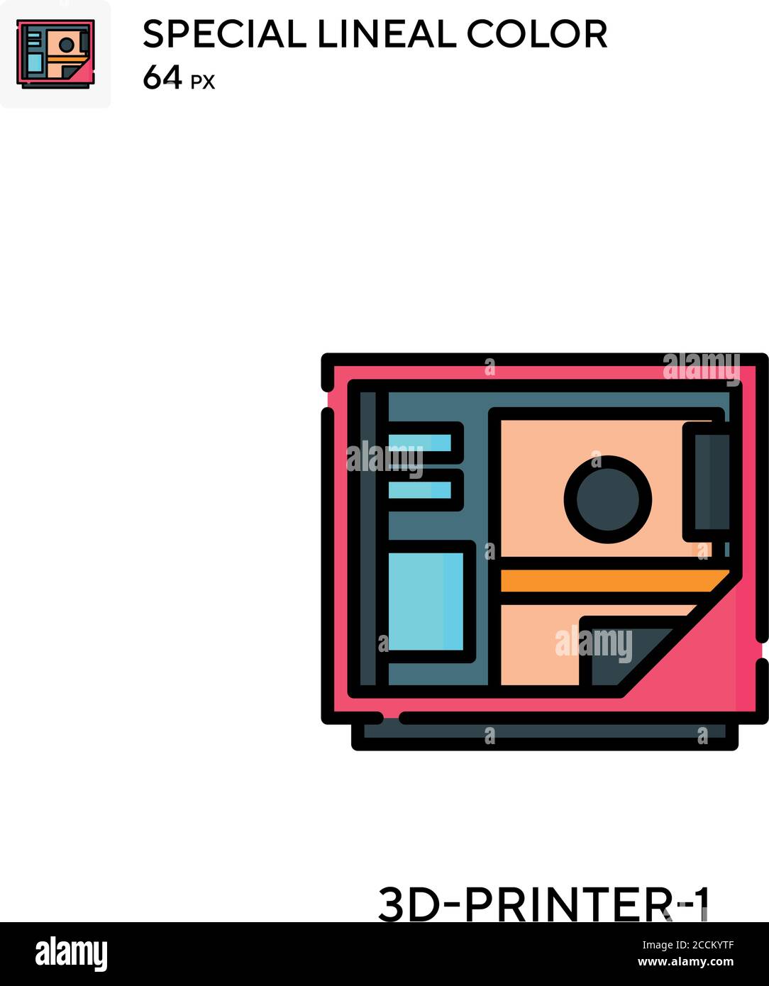 3d-printer-1 Special lineal color icon. Illustration symbol design ...