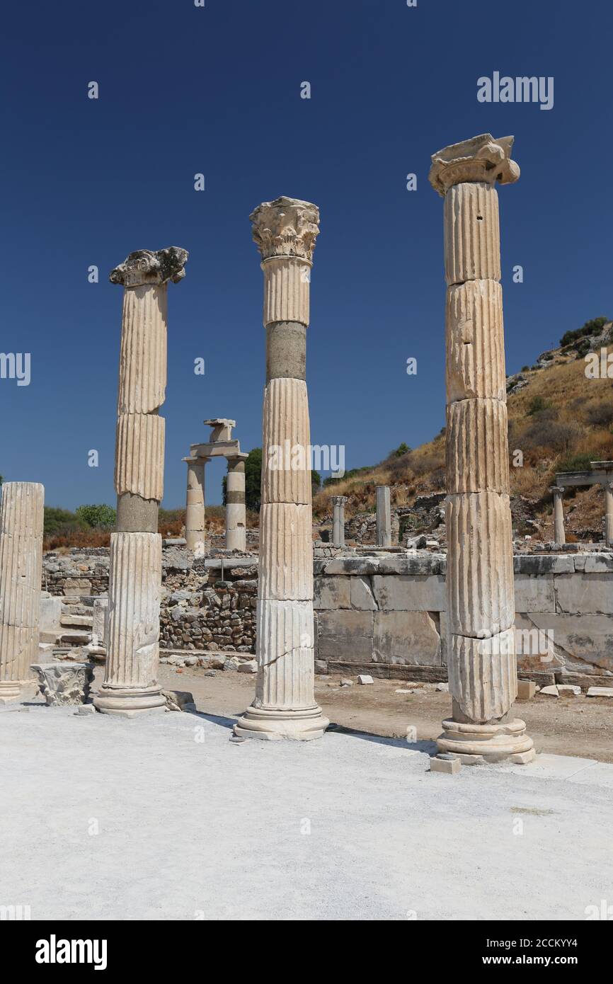 Ephesus Ancient City in Selcuk Town, Izmir City, Turkey Stock Photo - Alamy