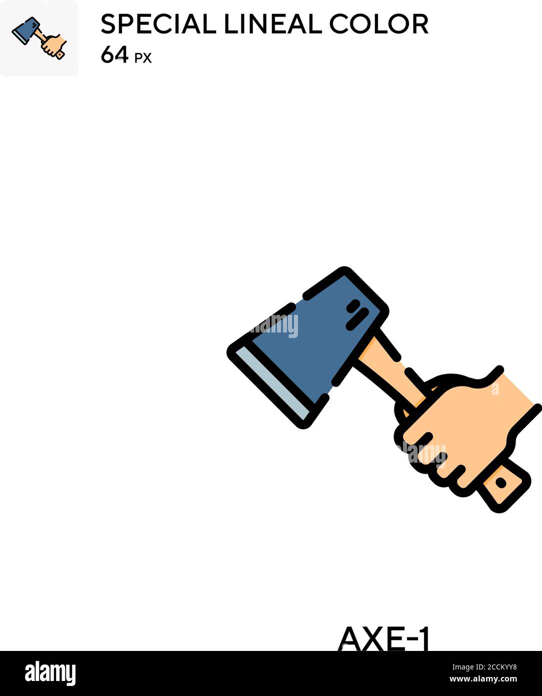 Axe-1 Special lineal color icon. Illustration symbol design template ...