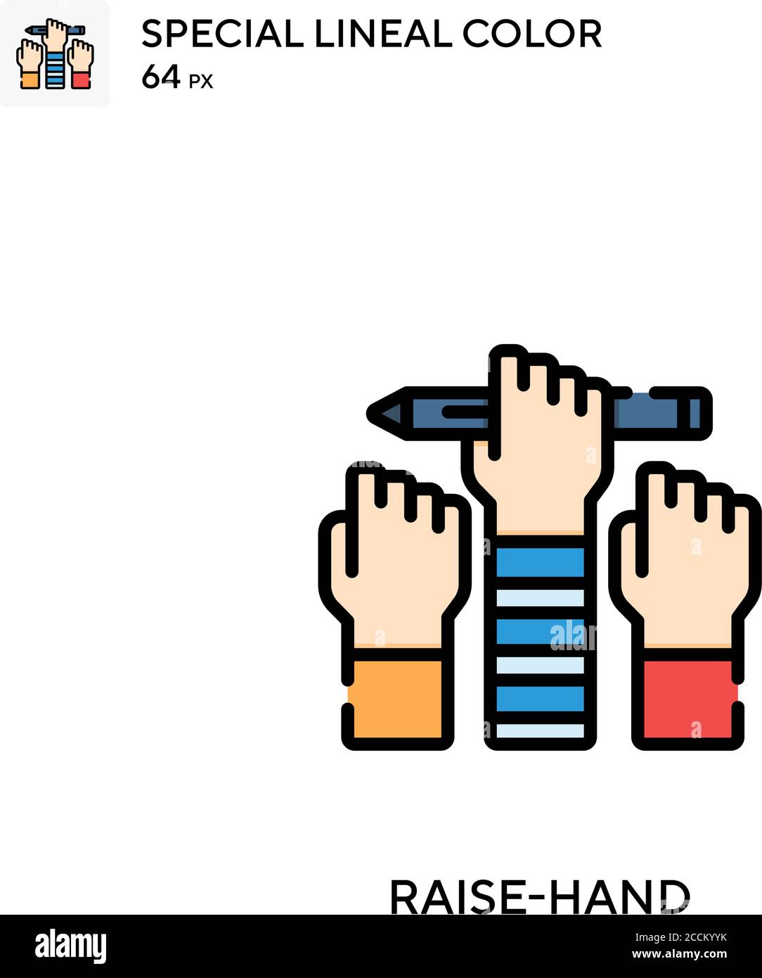 Raise hands classroom Stock Vector Images - Alamy