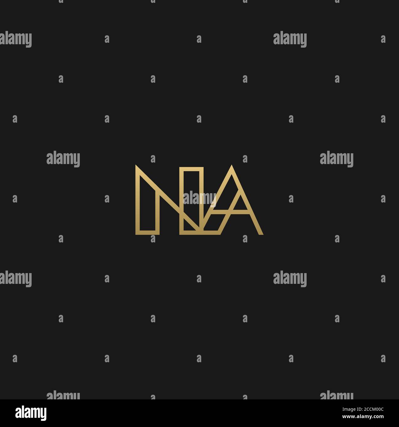 Creative unique stylish NA or AN initial based letter icon logo Stock ...