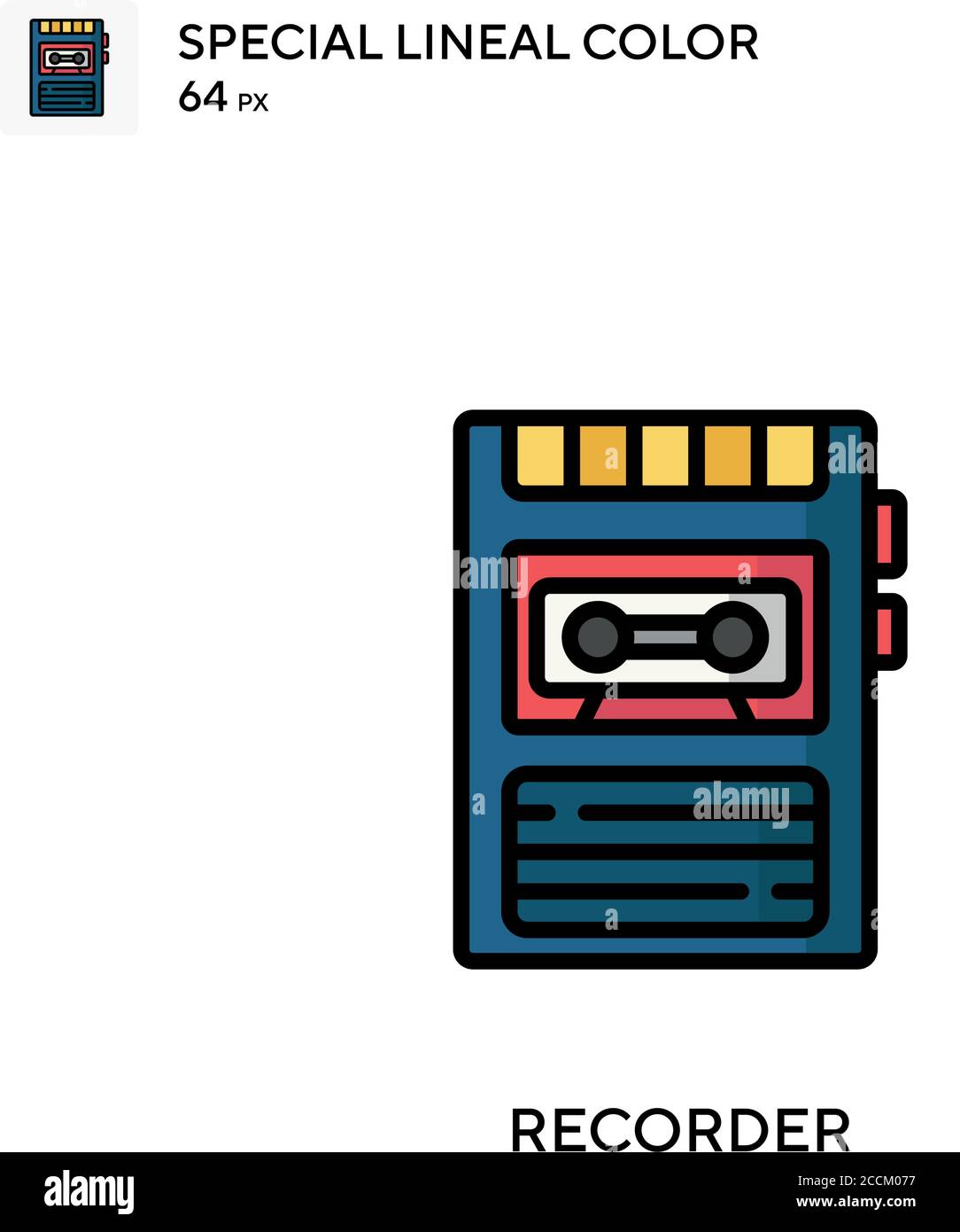 Recorder Special lineal color icon. Illustration symbol design template ...