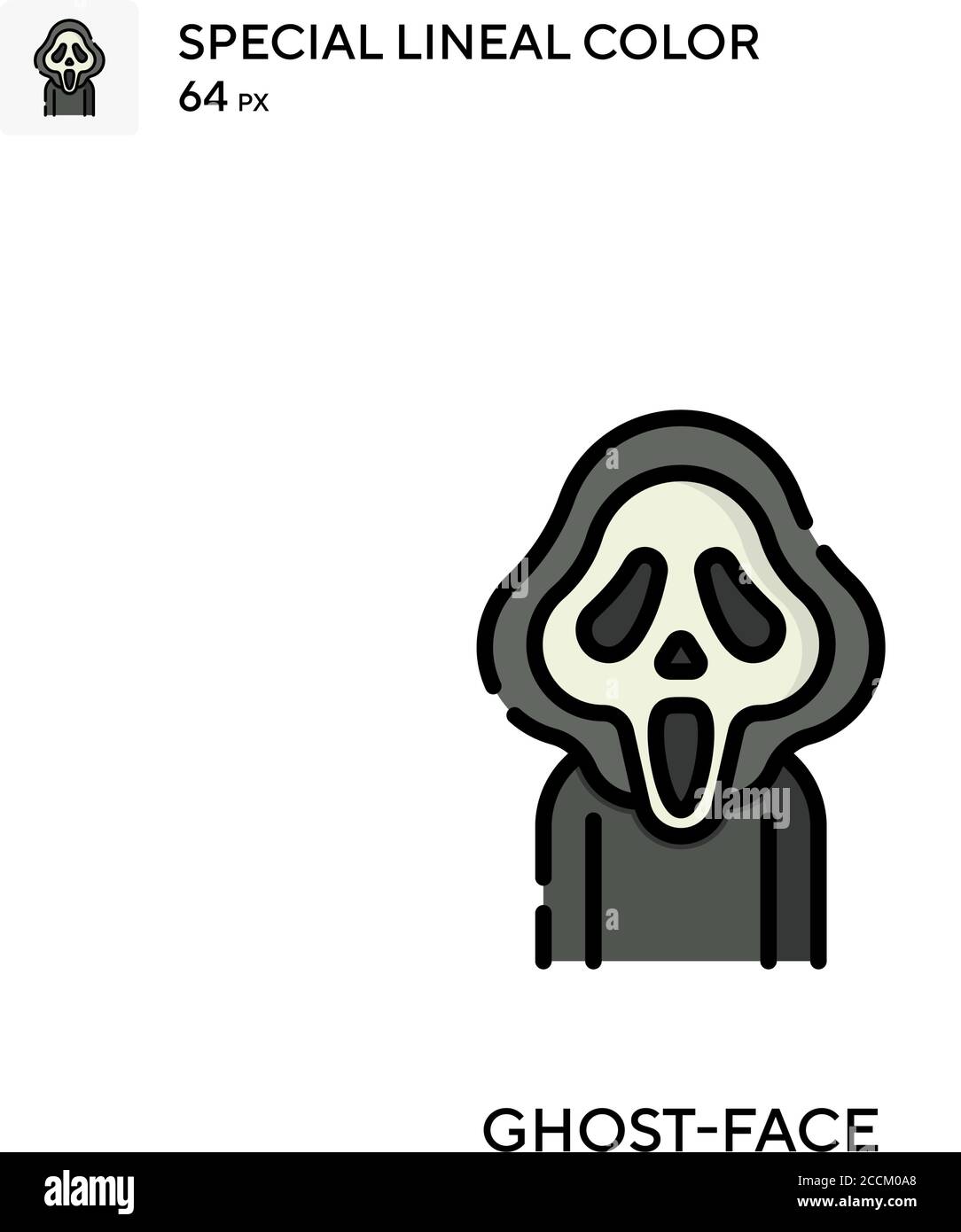 Ghost-face Special lineal color icon. Illustration symbol design ...