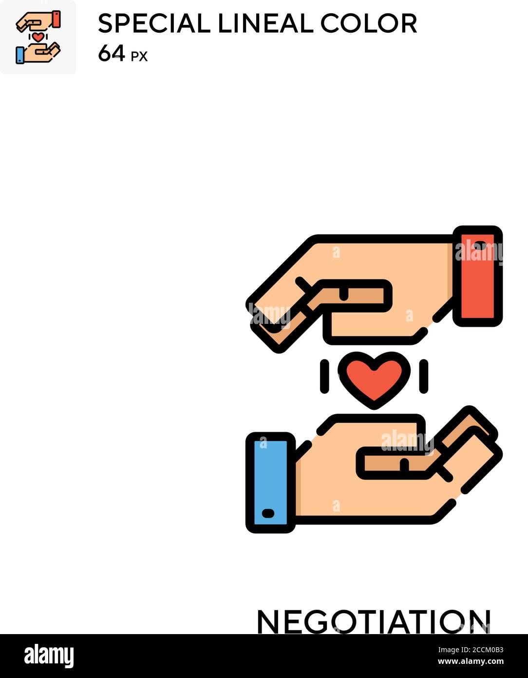 Negotiation Special lineal color icon. Illustration symbol design ...