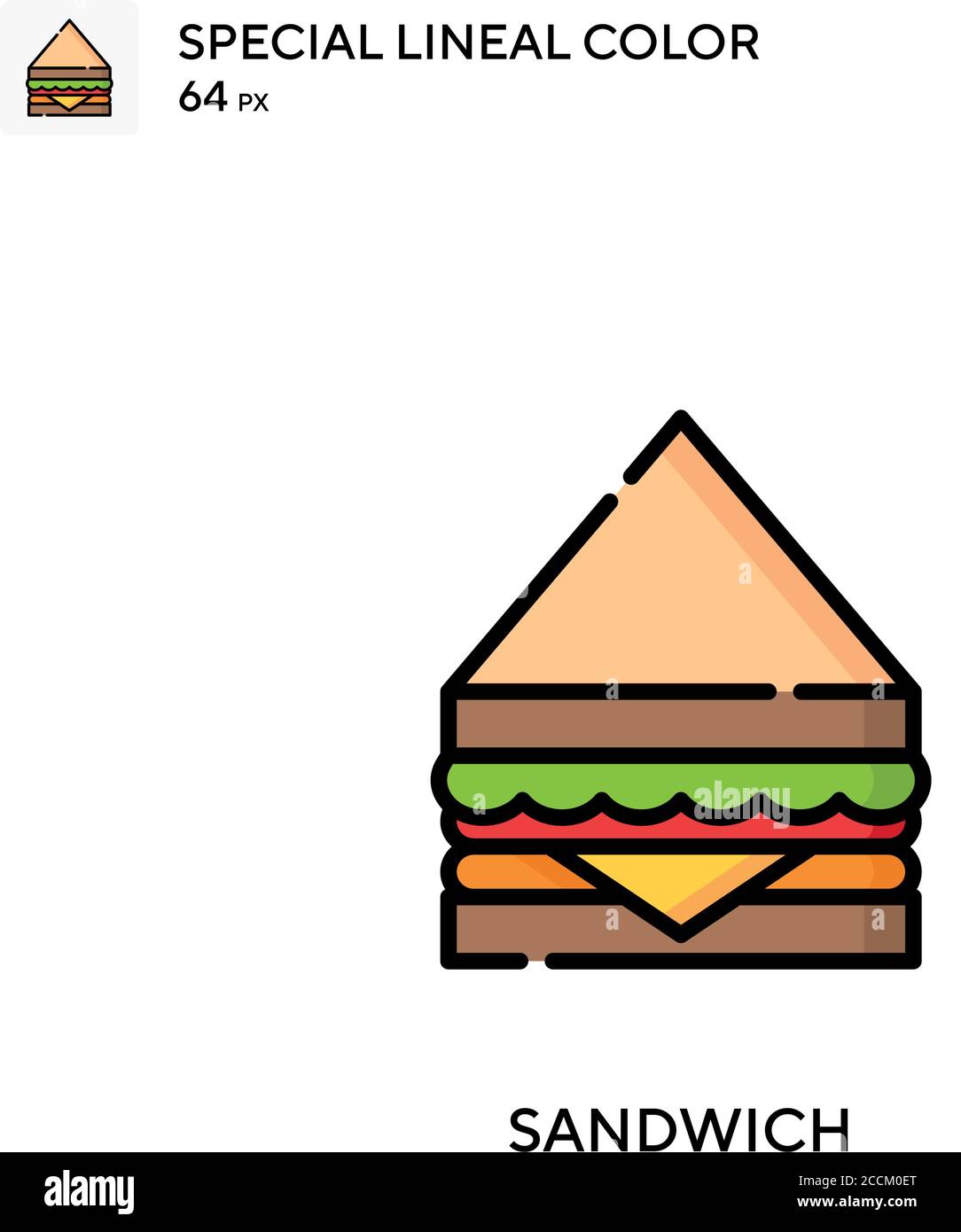 Sandwich Special lineal color icon. Illustration symbol design template ...