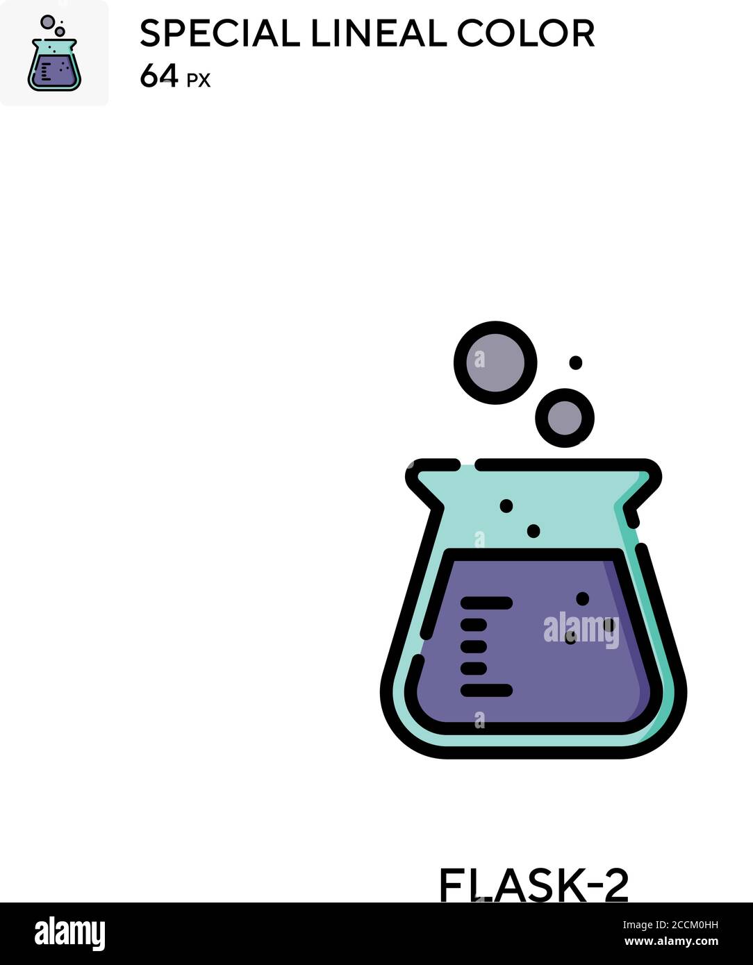 Flask-2 Special lineal color icon. Illustration symbol design template ...