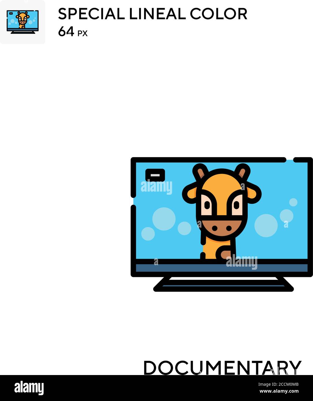 Documentary Special lineal color icon. Illustration symbol design ...