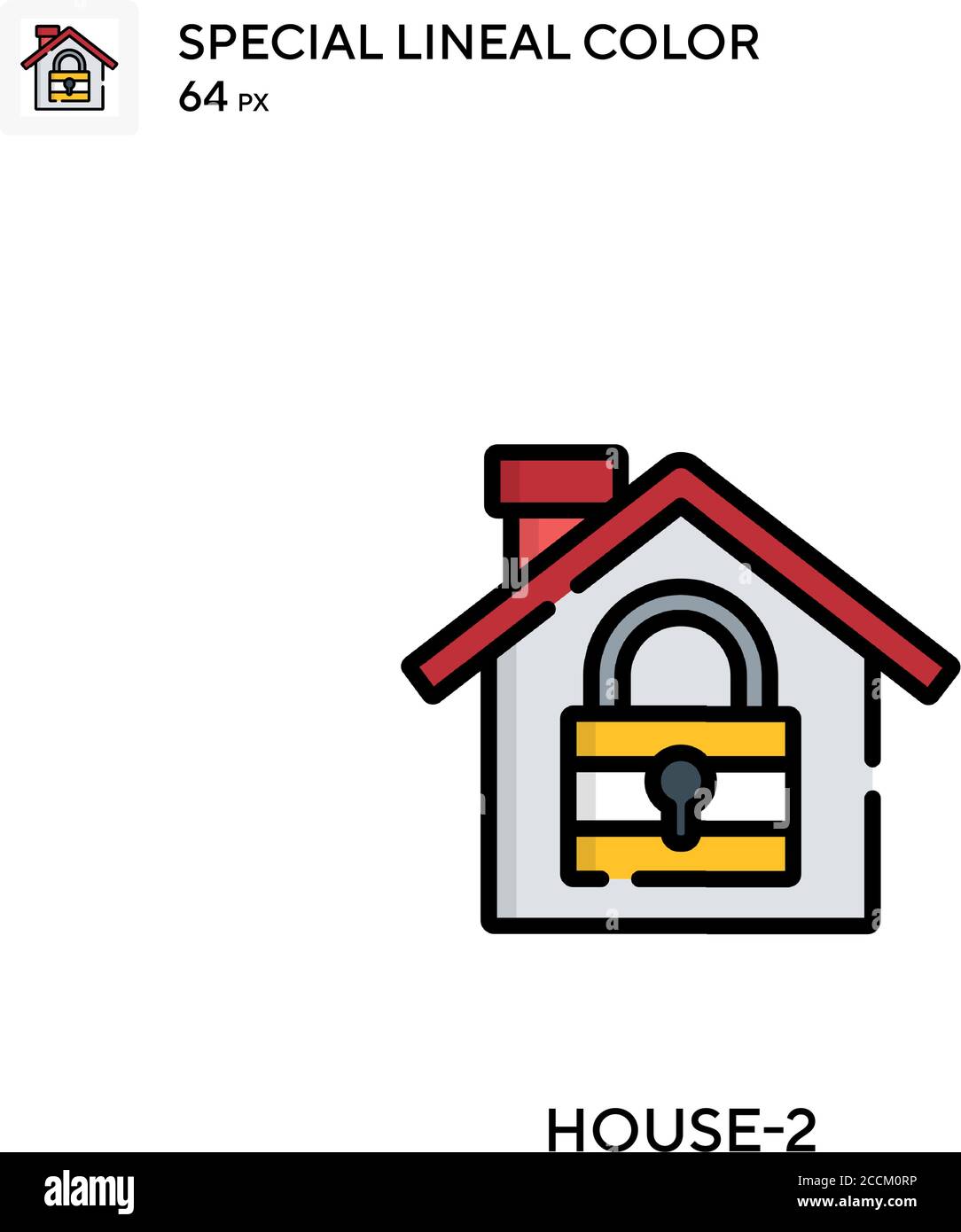 House-2 Special lineal color icon. Illustration symbol design template ...
