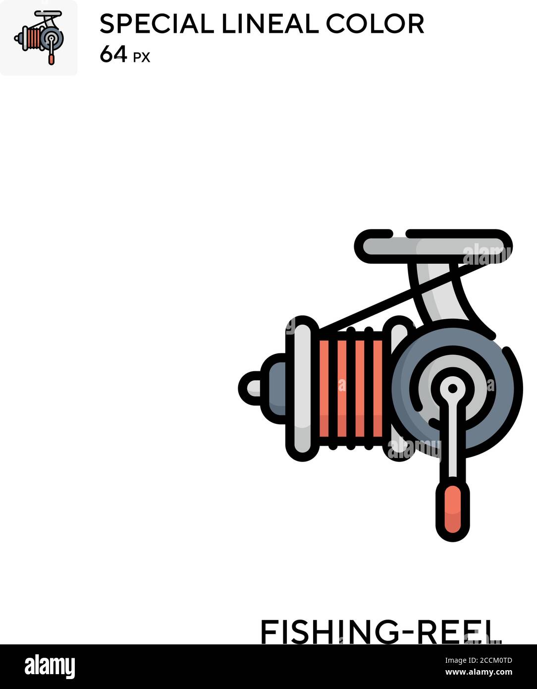 Fishing-reel Special lineal color icon. Illustration symbol design ...