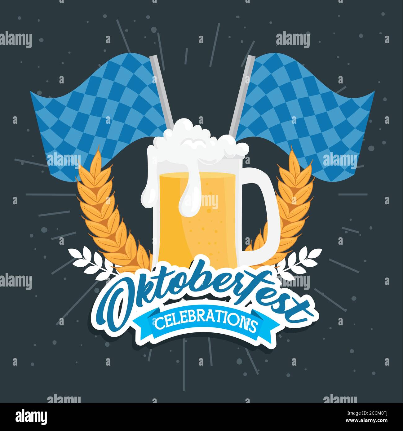 Oktoberfest barrel german flags Stock Vector Images - Alamy