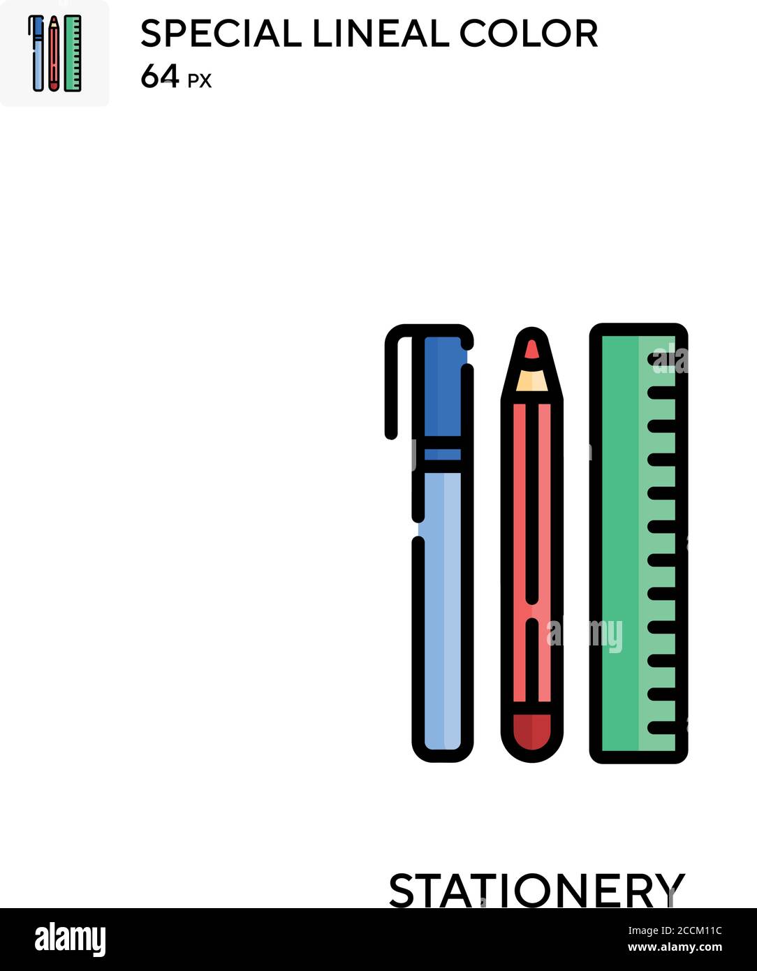 Stationery Special lineal color icon. Illustration symbol design ...