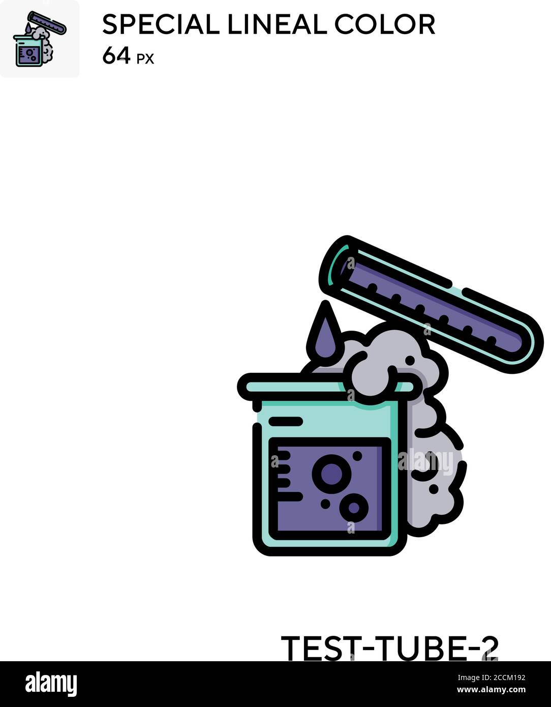 Test-tube-2 Special lineal color icon. Illustration symbol design ...