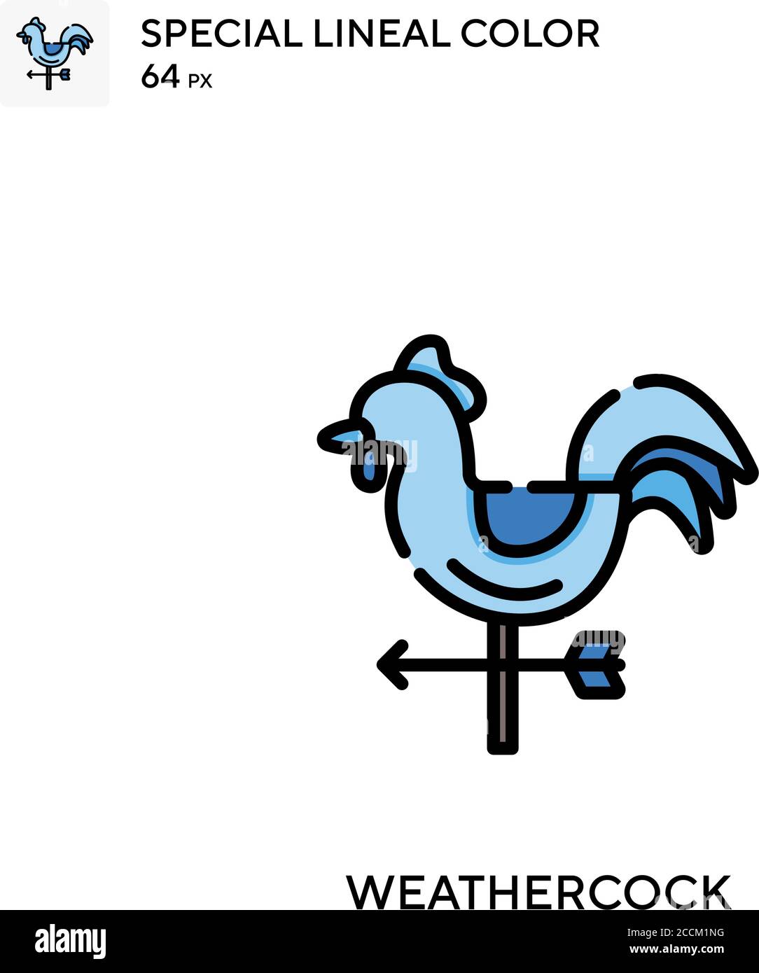 Weathercock Special lineal color icon. Illustration symbol design ...