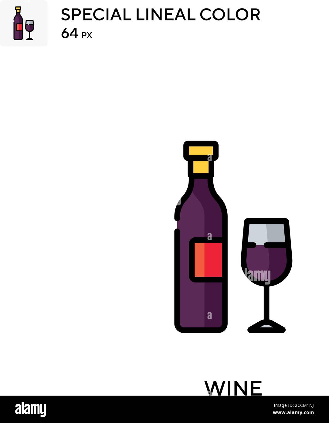 Wine Special lineal color icon. Illustration symbol design template for ...
