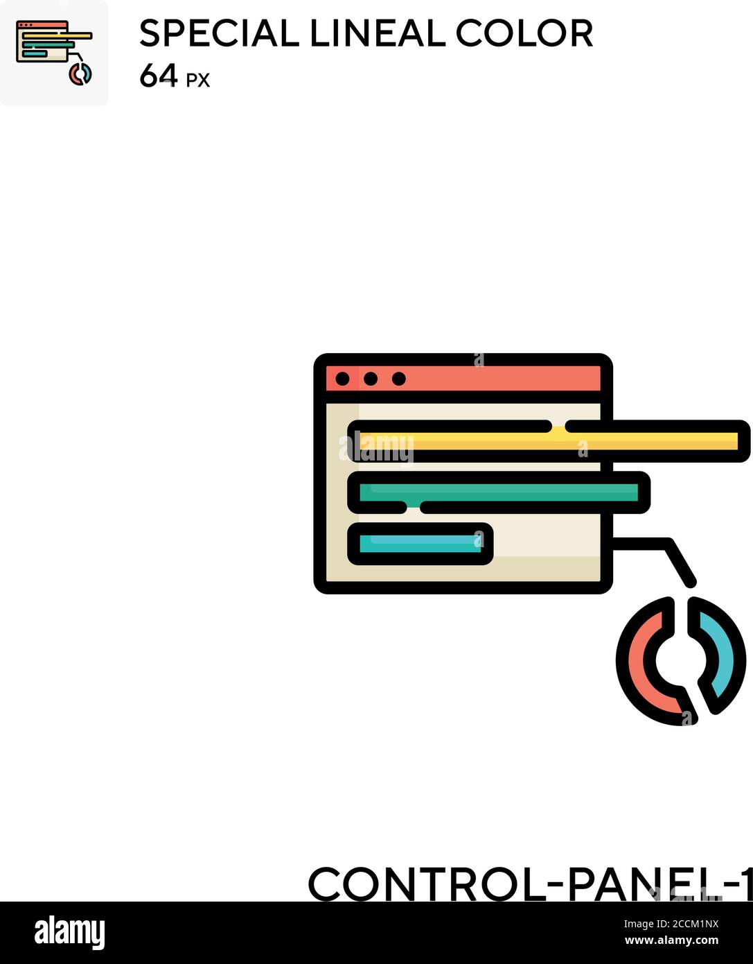 Control-panel-1 Special lineal color icon. Illustration symbol design ...