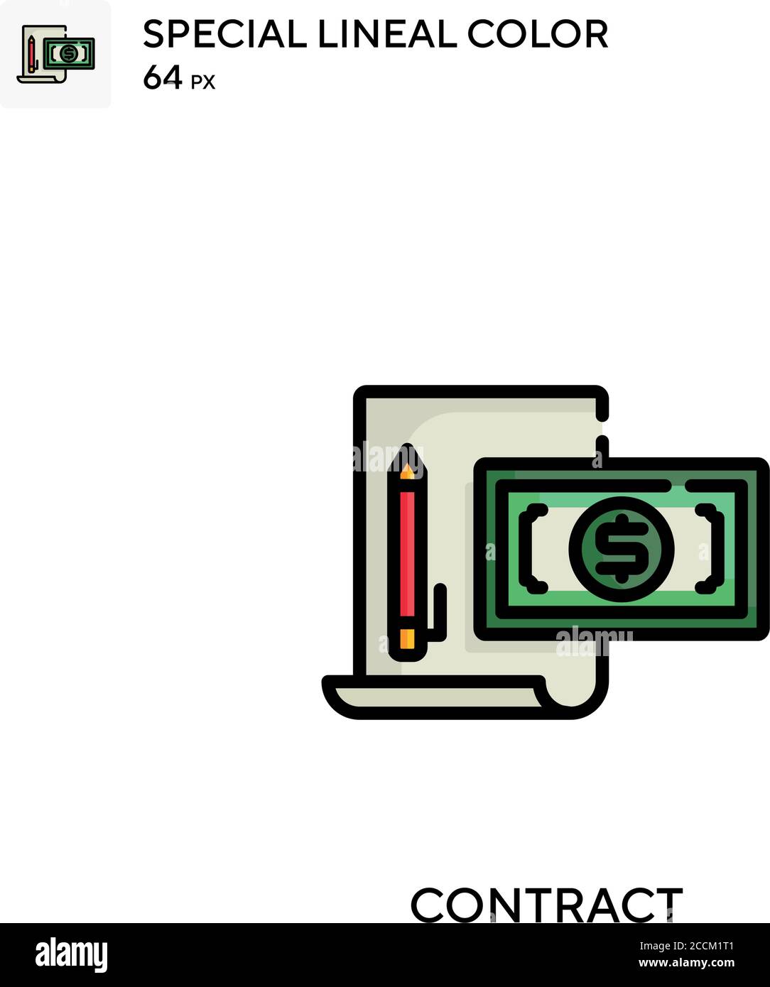 Contract Special lineal color icon. Illustration symbol design template ...