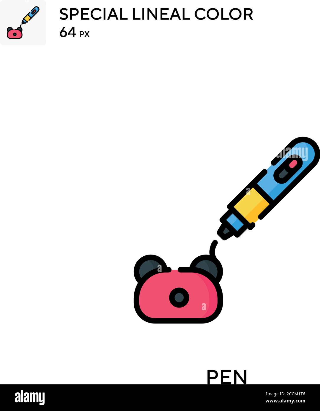 Pen Special lineal color icon. Illustration symbol design template for ...