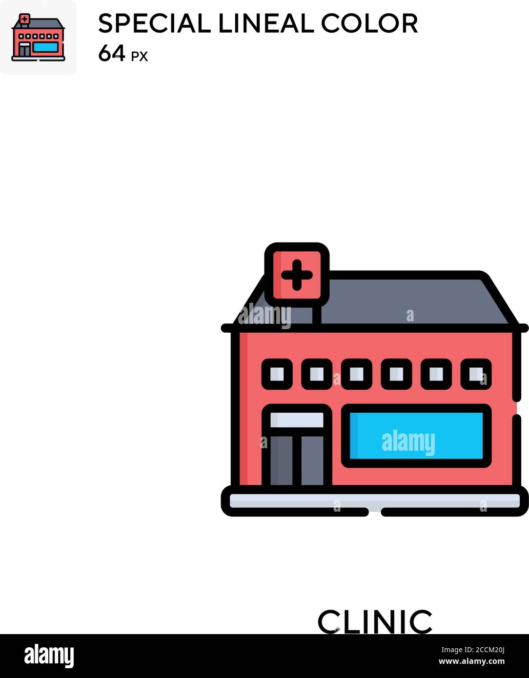 Clinic Special lineal color icon. Illustration symbol design template ...