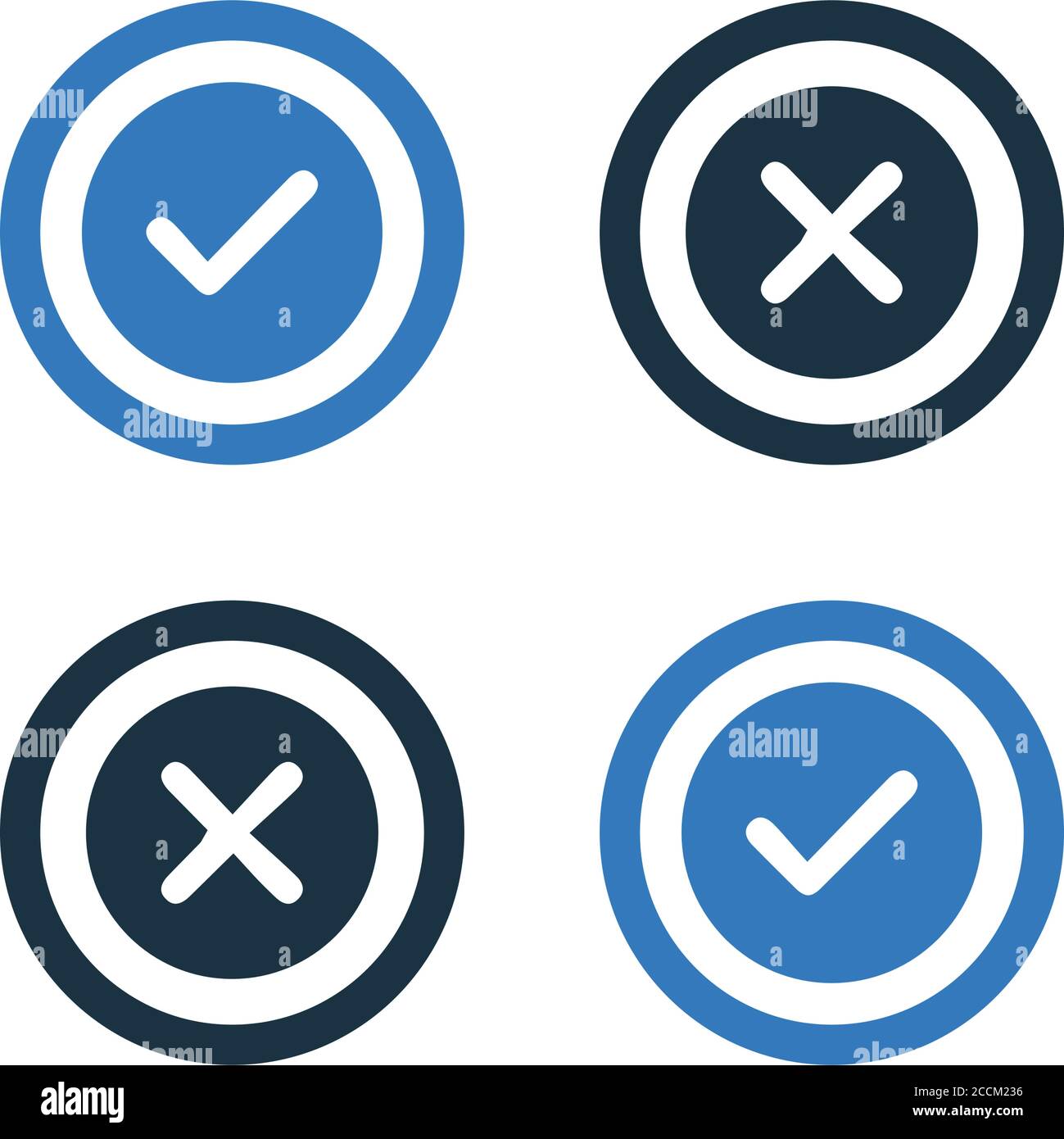 Accept or reject sign icon - Perfect for use in designing and ...