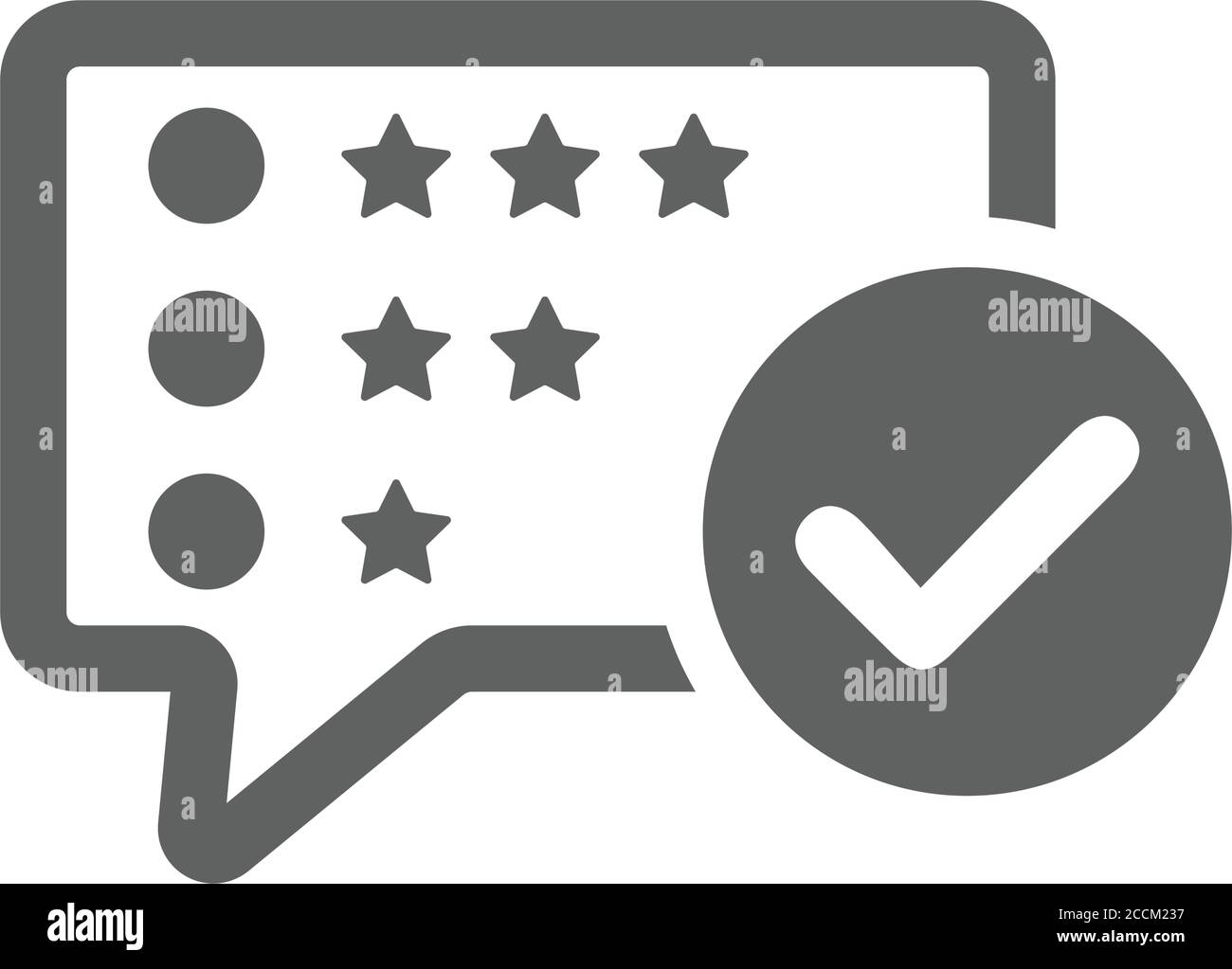 Reviews, rating, feedback icon is isolated on white background. Simple ...