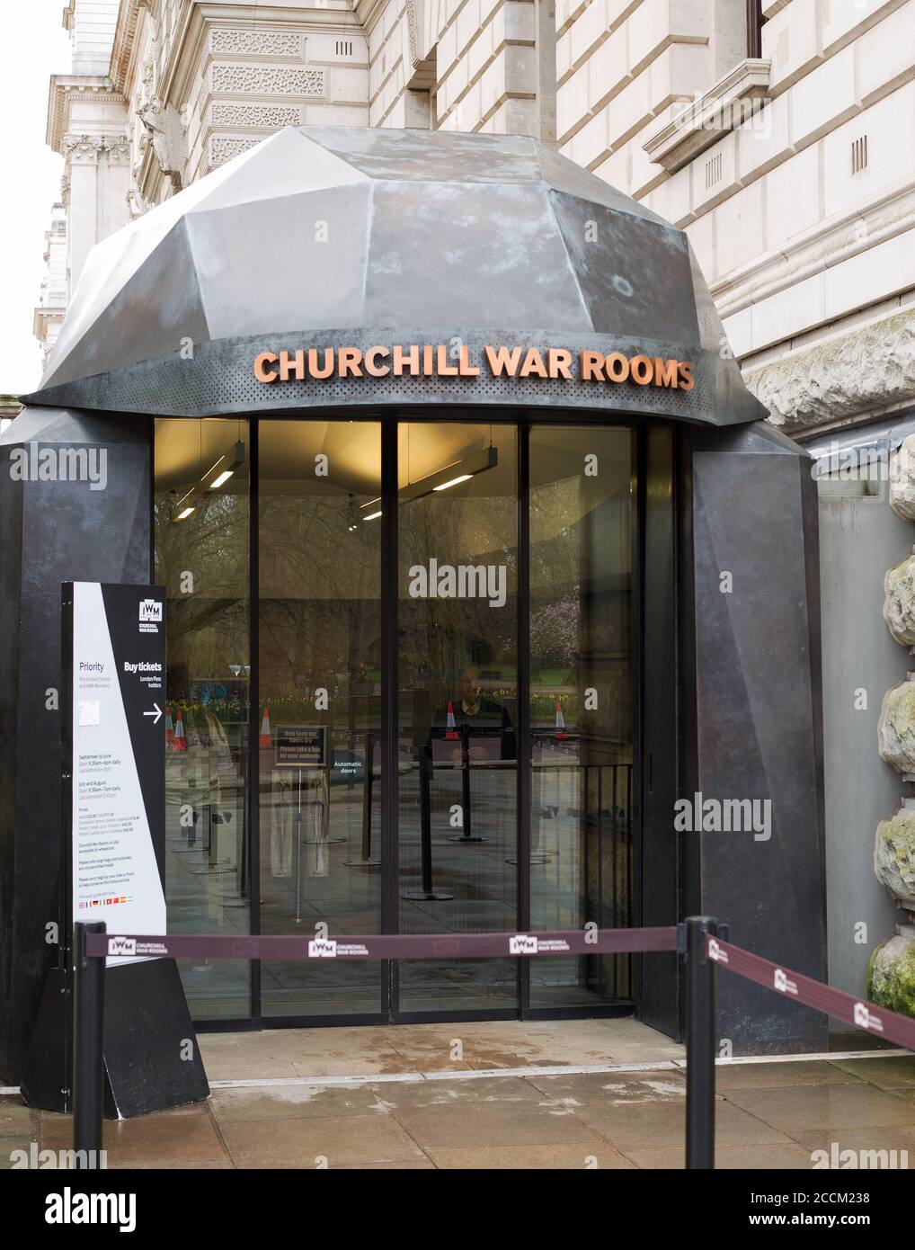 Churchill War Rooms, London 2020. The entrance to the Churchill War ...