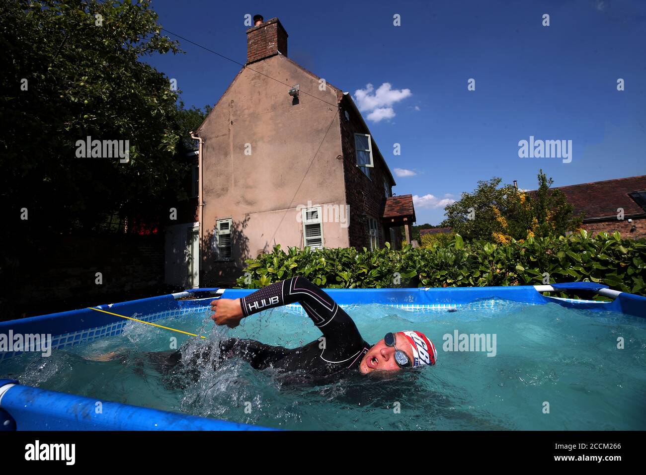 Great Britain Triathlon athlete representative Jess Harvey trains in ...