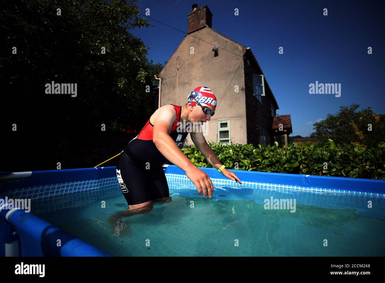 Great Britain Triathlon athlete representative Jess Harvey trains in ...