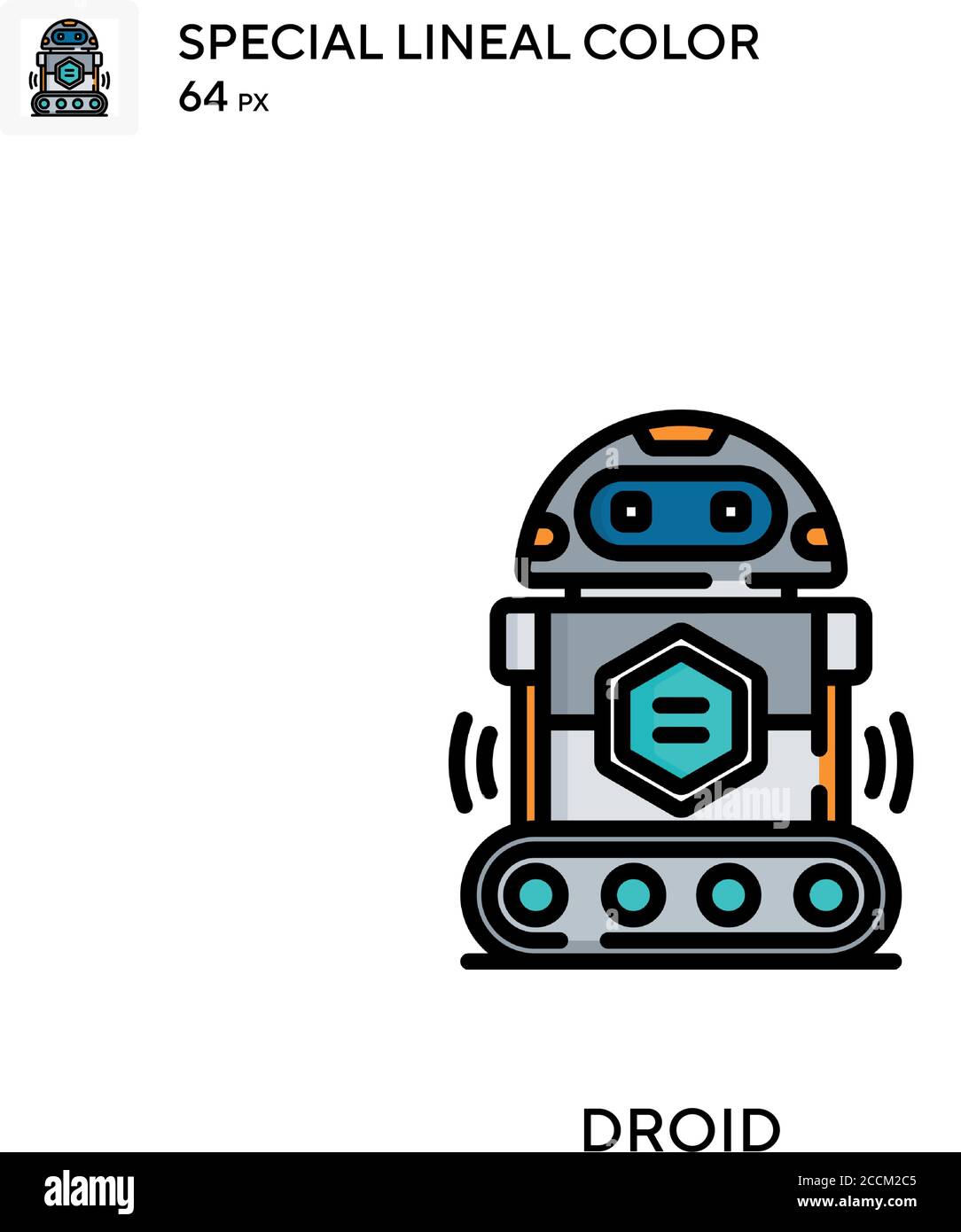 Droid Special lineal color icon. Illustration symbol design template ...