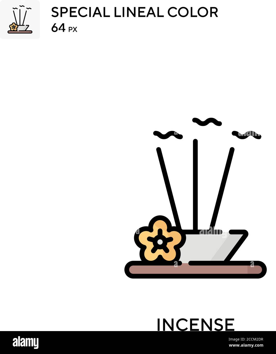 Incense Special lineal color icon. Illustration symbol design template ...