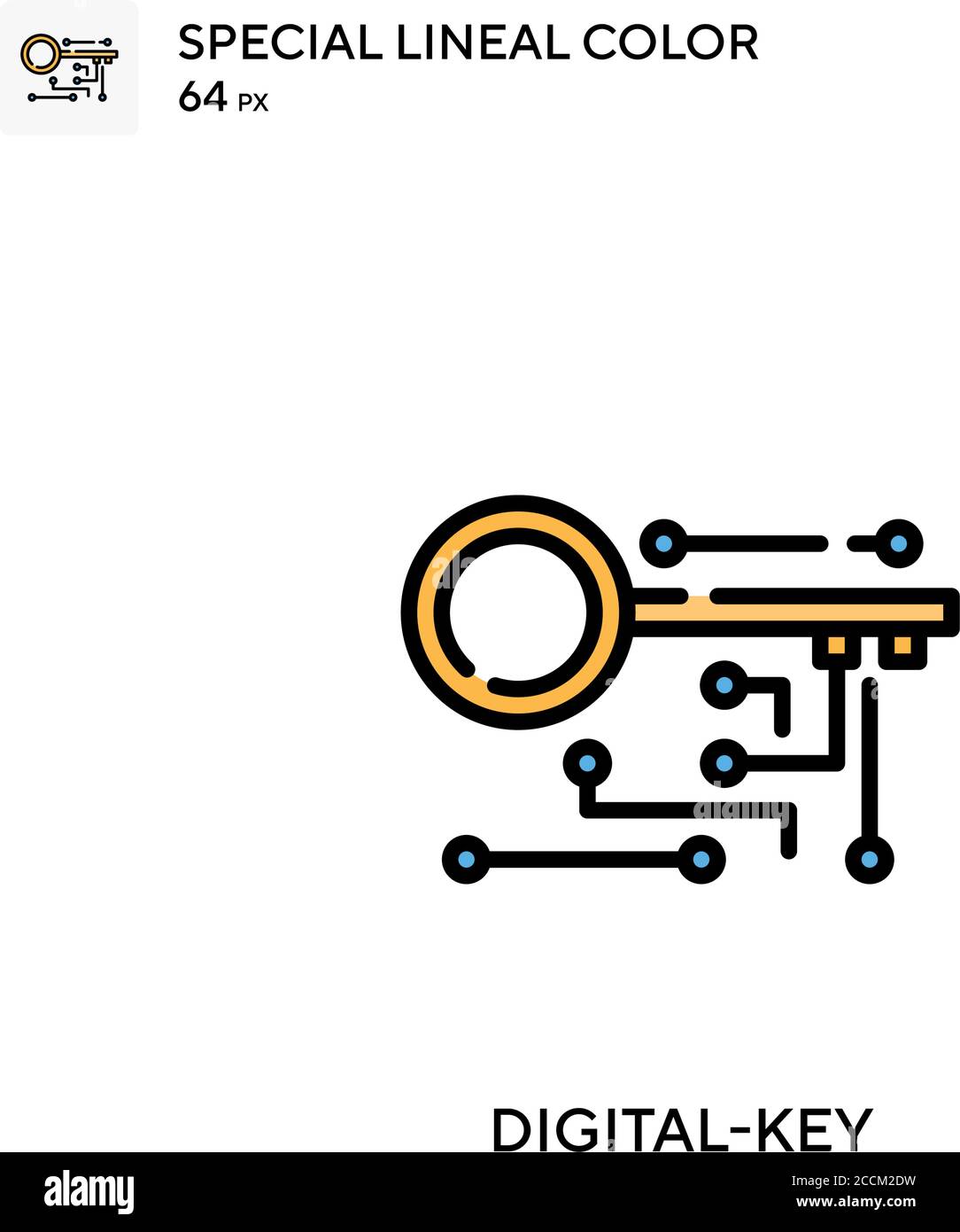 Digital-key Special lineal color icon. Illustration symbol design ...