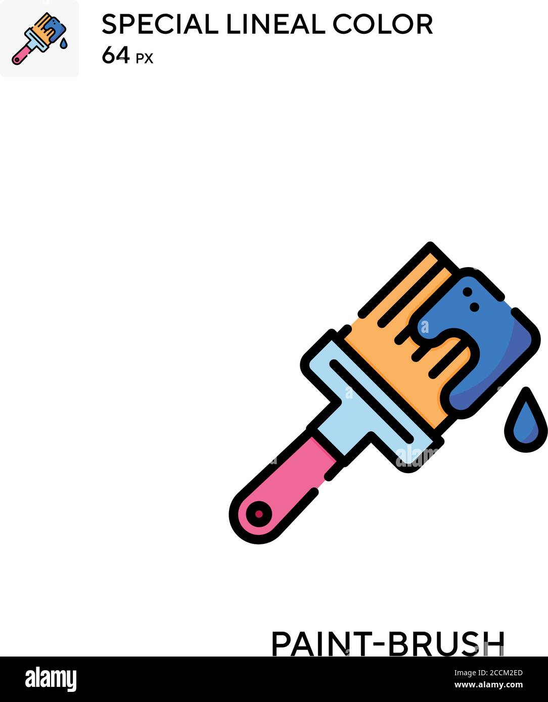Paint-brush Special lineal color icon. Illustration symbol design ...