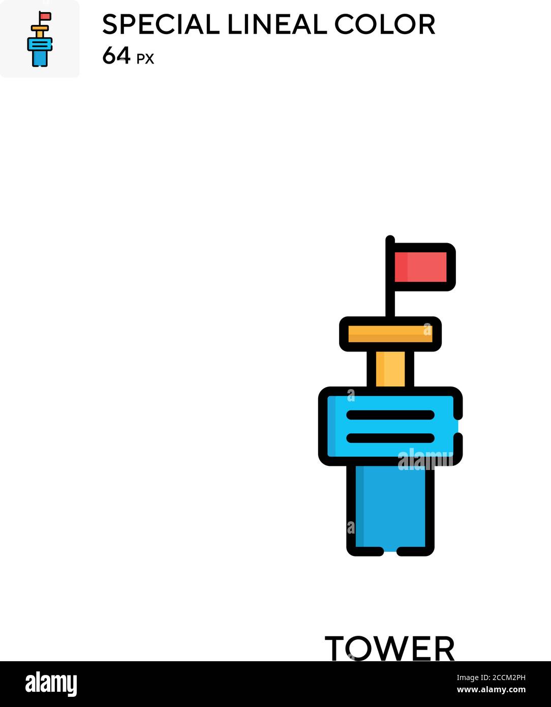 Tower Special lineal color icon. Illustration symbol design template ...