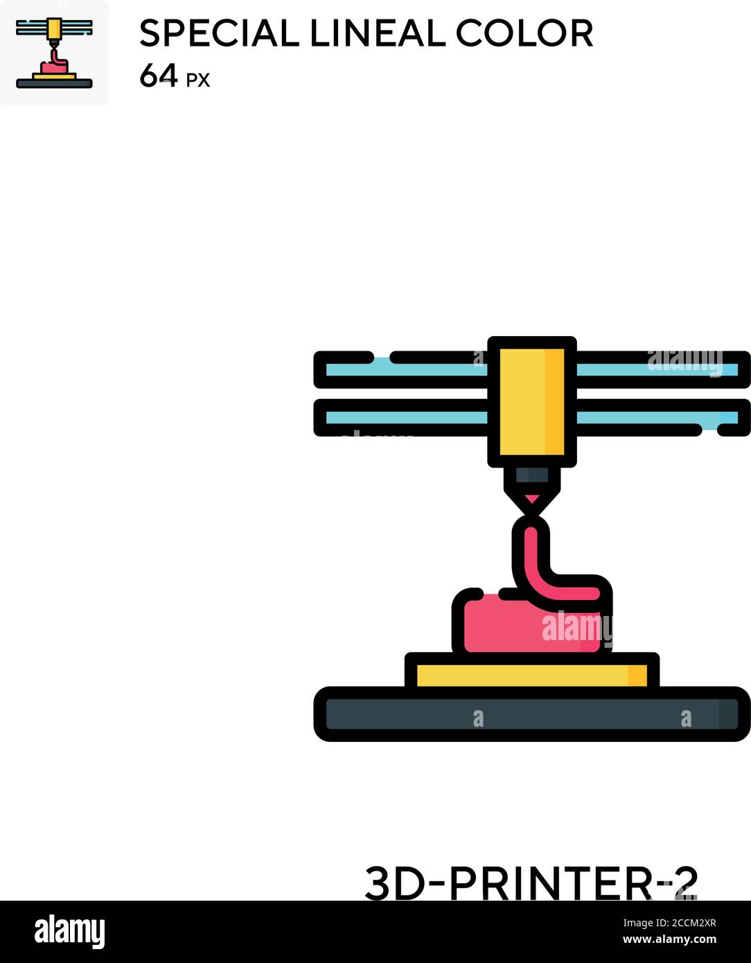 3d-printer-2 Special lineal color icon. Illustration symbol design ...