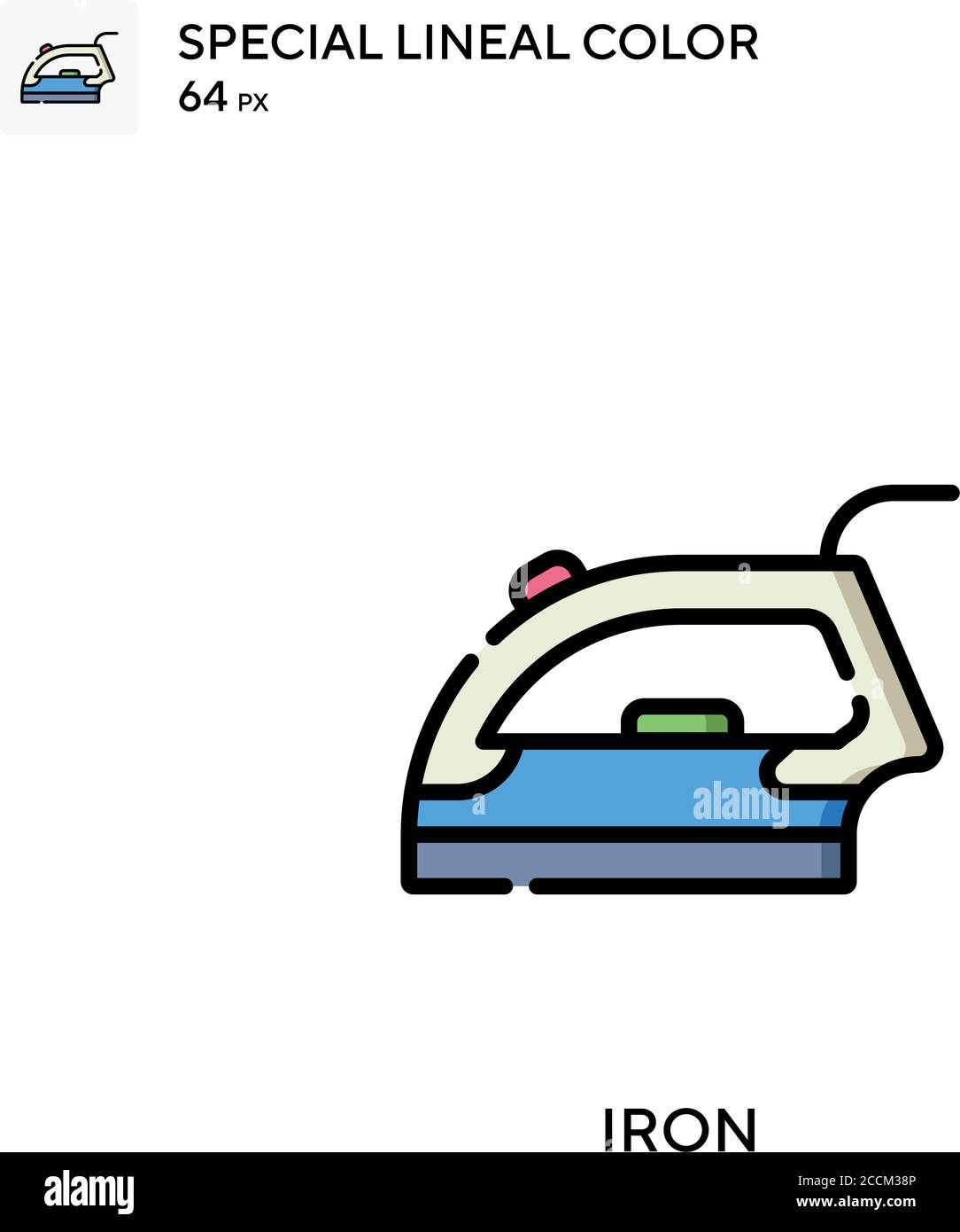 Iron Special lineal color icon. Illustration symbol design template for ...