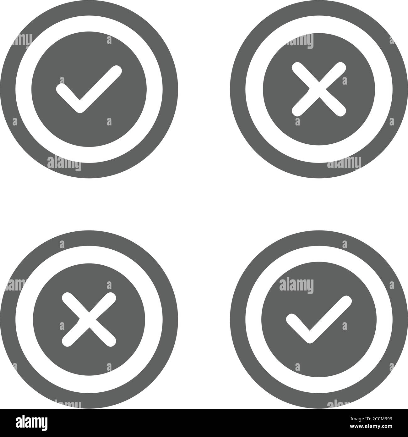 Accept or reject sign icon - Perfect for use in designing and ...