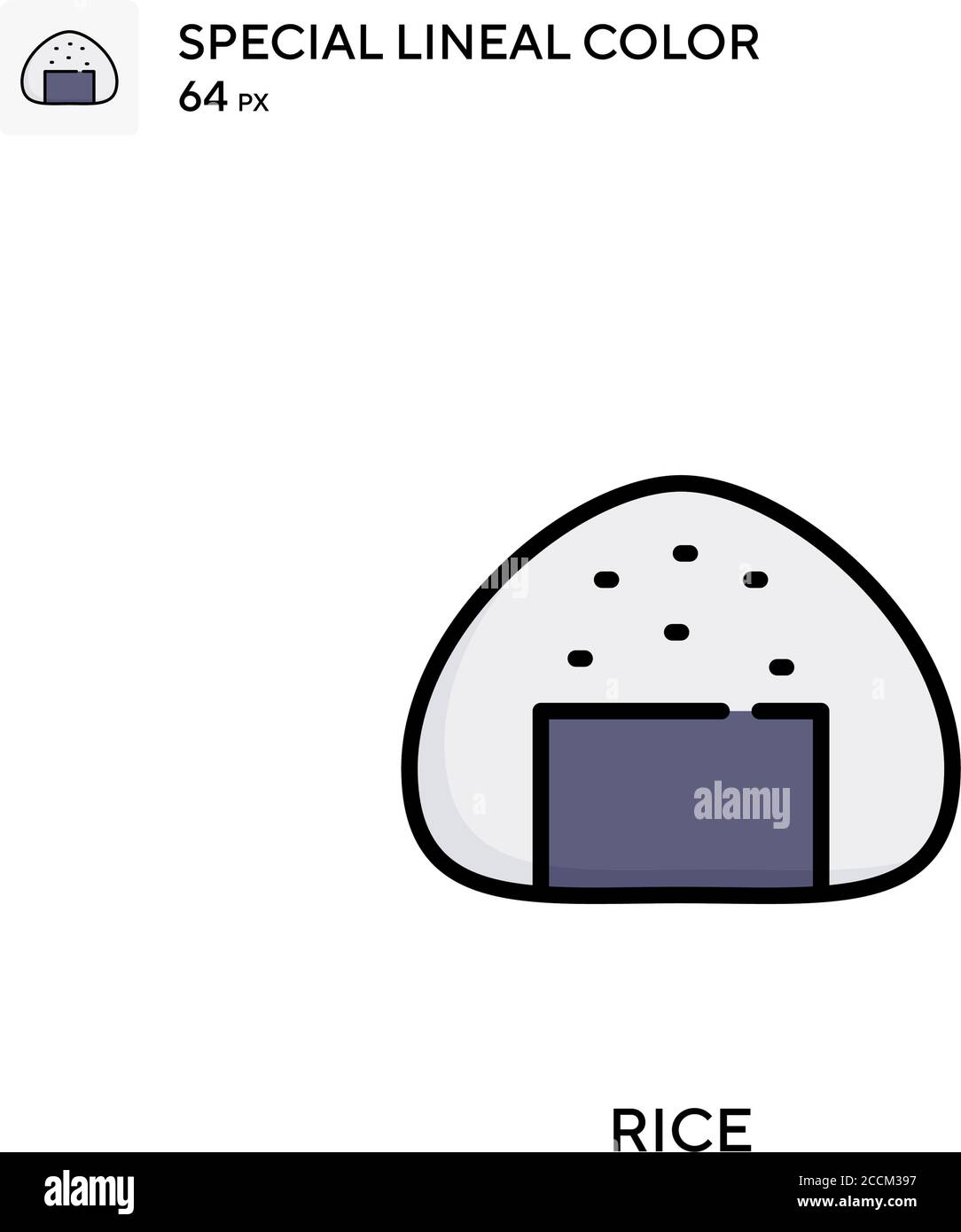 Rice Special lineal color icon. Illustration symbol design template for ...