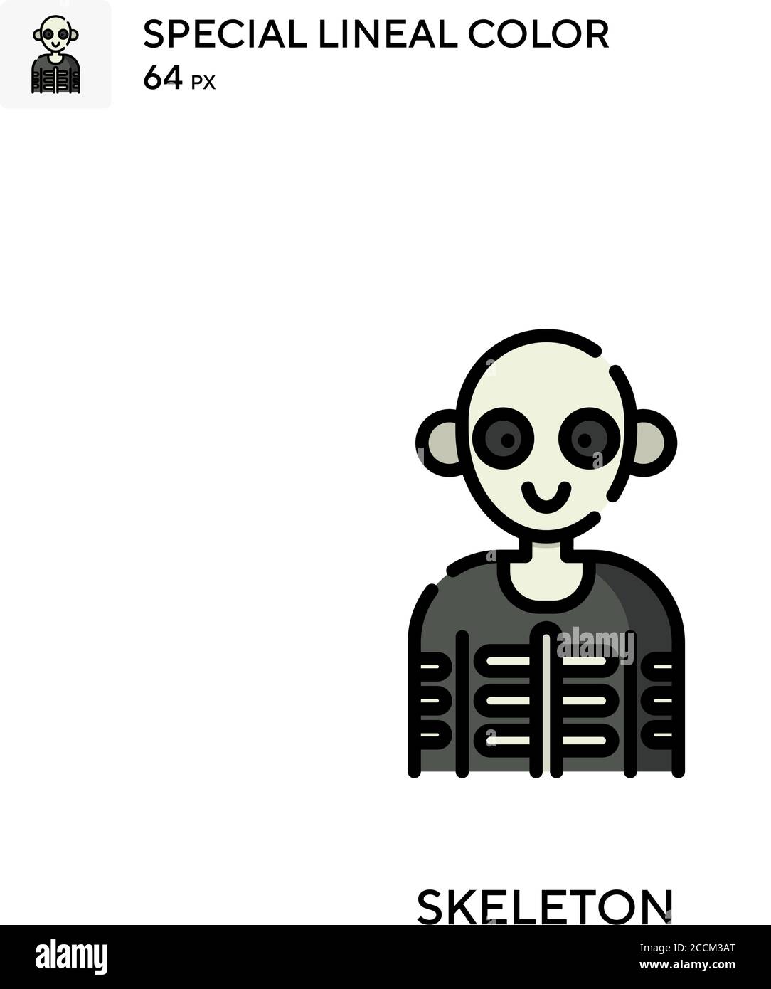Skeleton Special lineal color icon. Illustration symbol design template ...