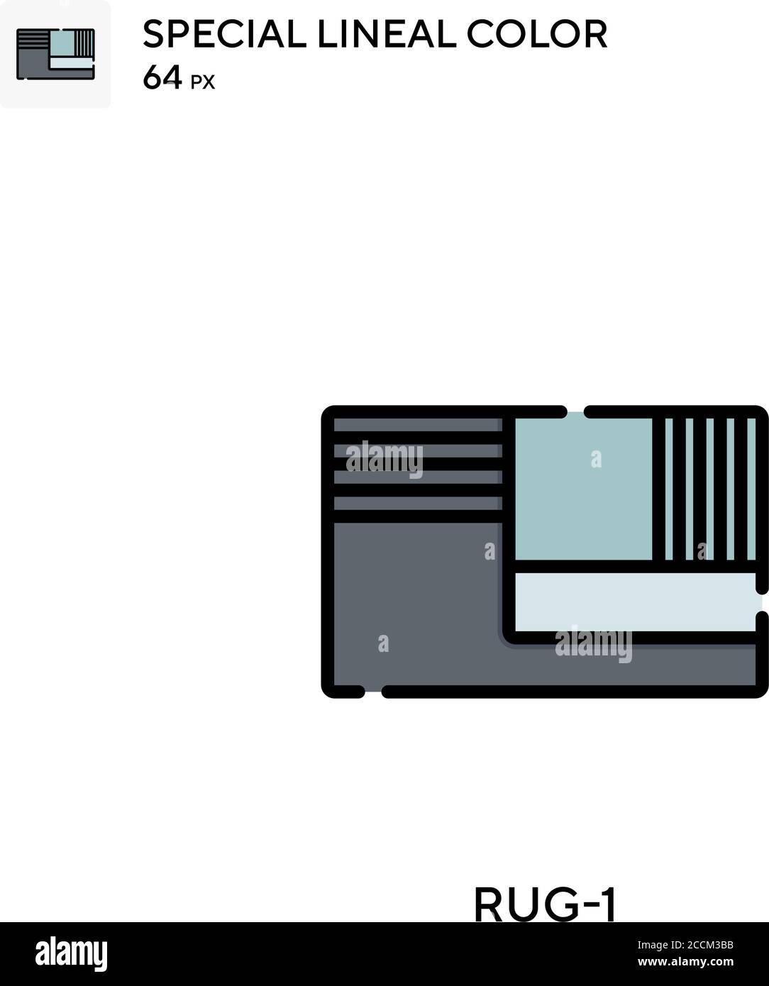 Rug-1 Special lineal color icon. Illustration symbol design template ...