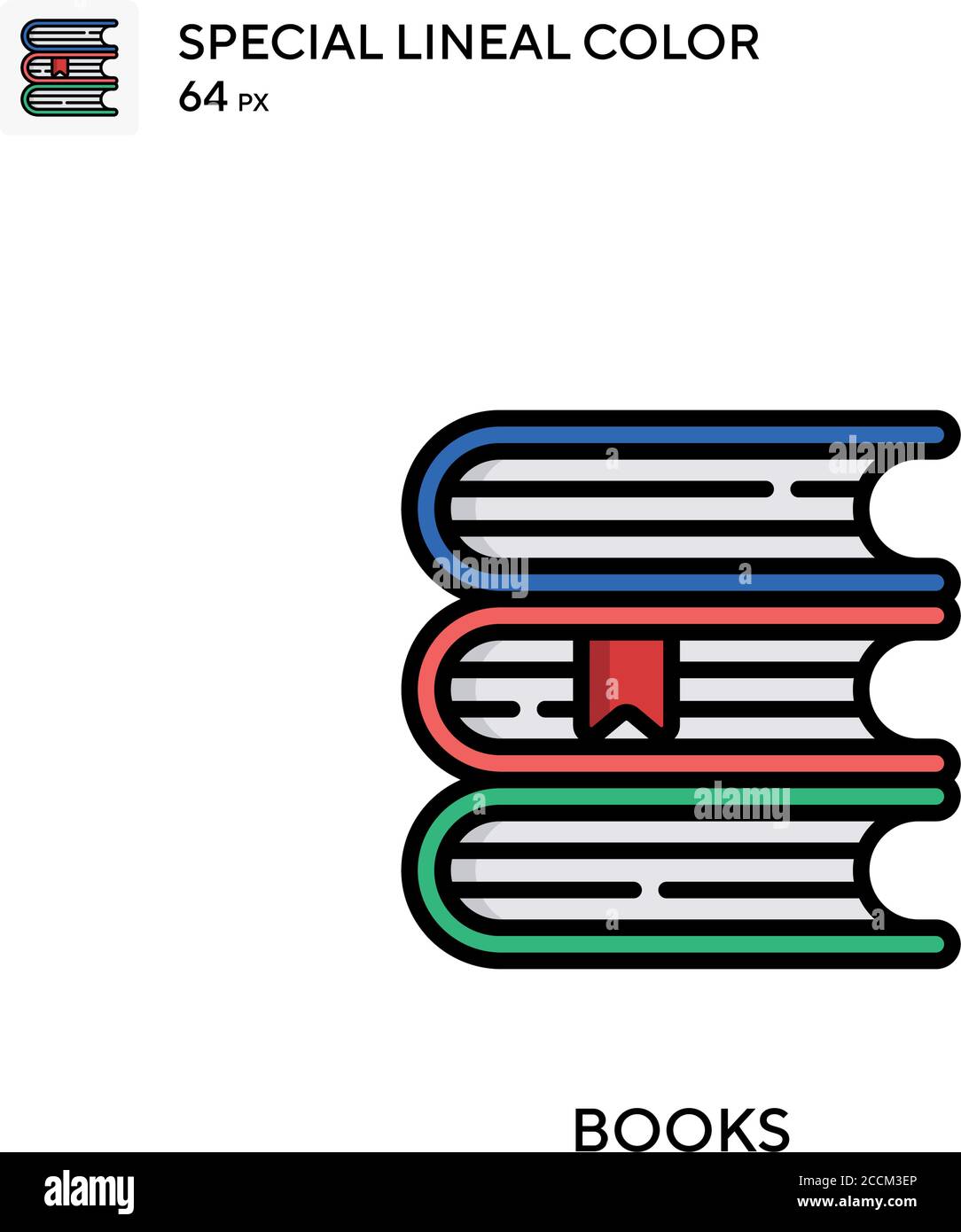 Books Special lineal color icon. Illustration symbol design template ...