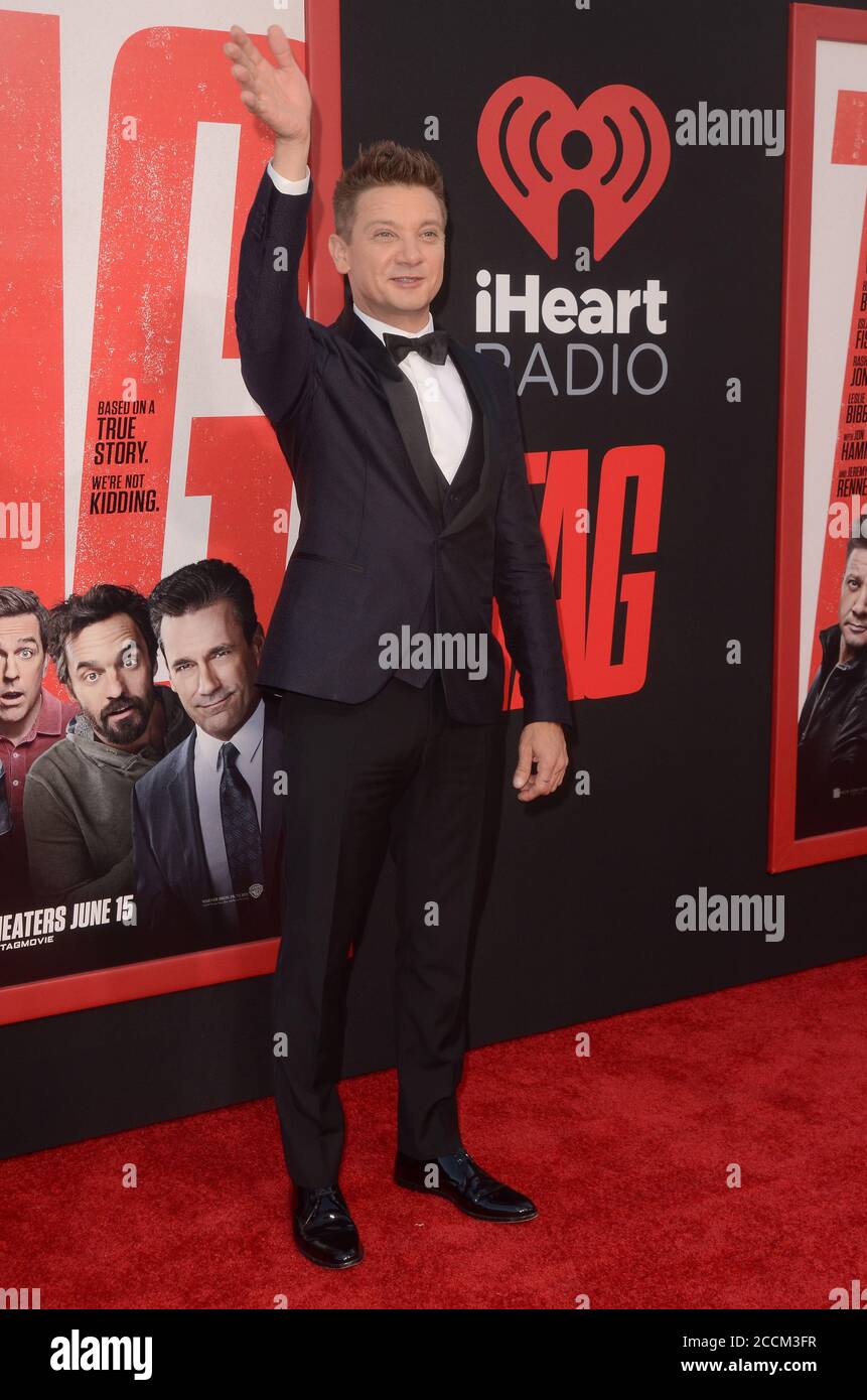 LOS ANGELES - JUN 7: Jeremy Renner at the Tag Premiere at the Village ...